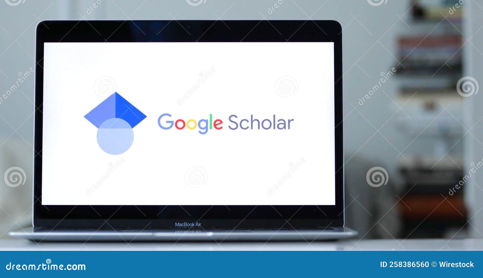 Logo Of Google Scholar Displayed On The Screen Of A Laptop Editorial ...