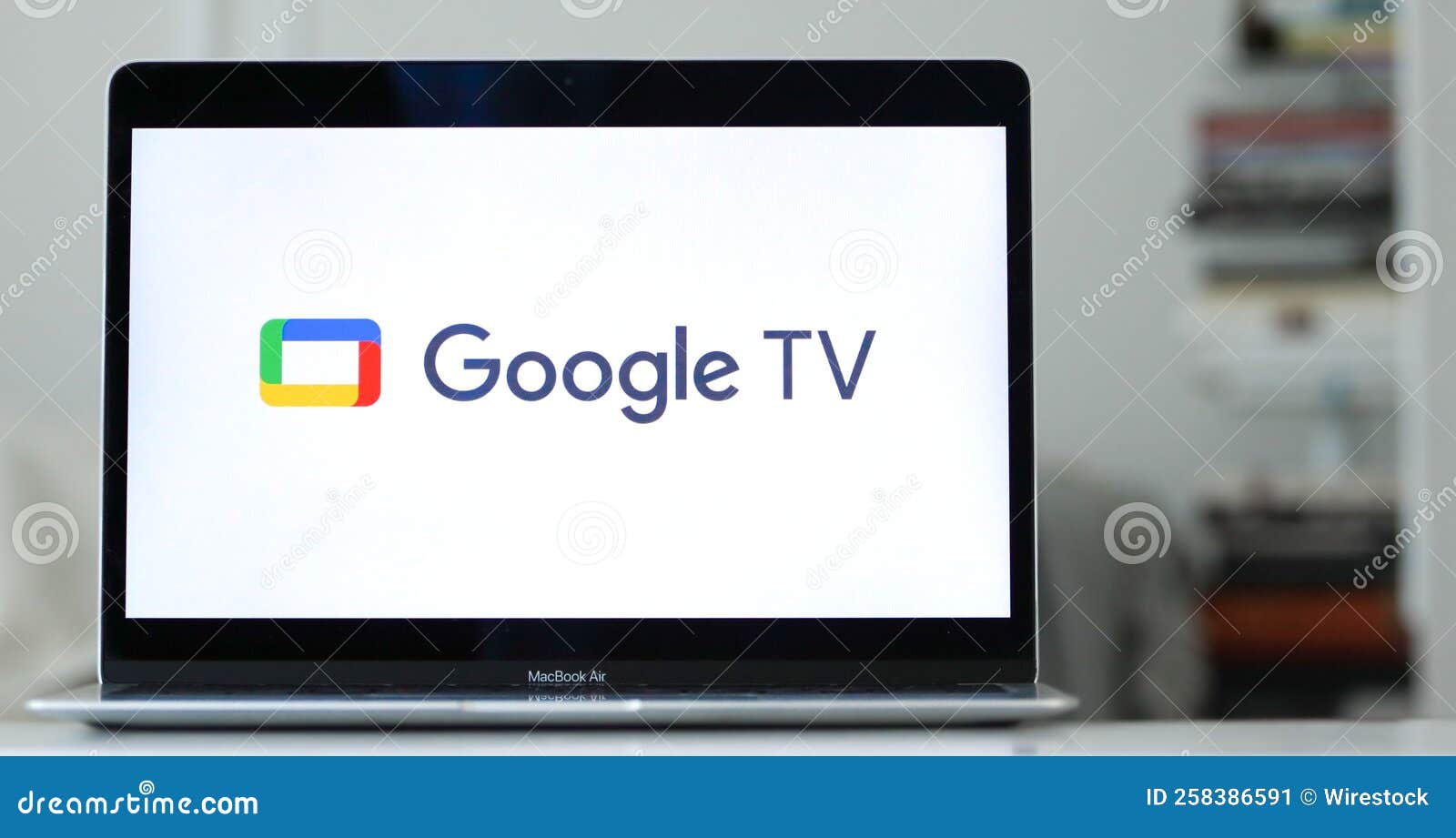 Logo Of Google TV Displayed On The Screen Of A Laptop Editorial Photo ...