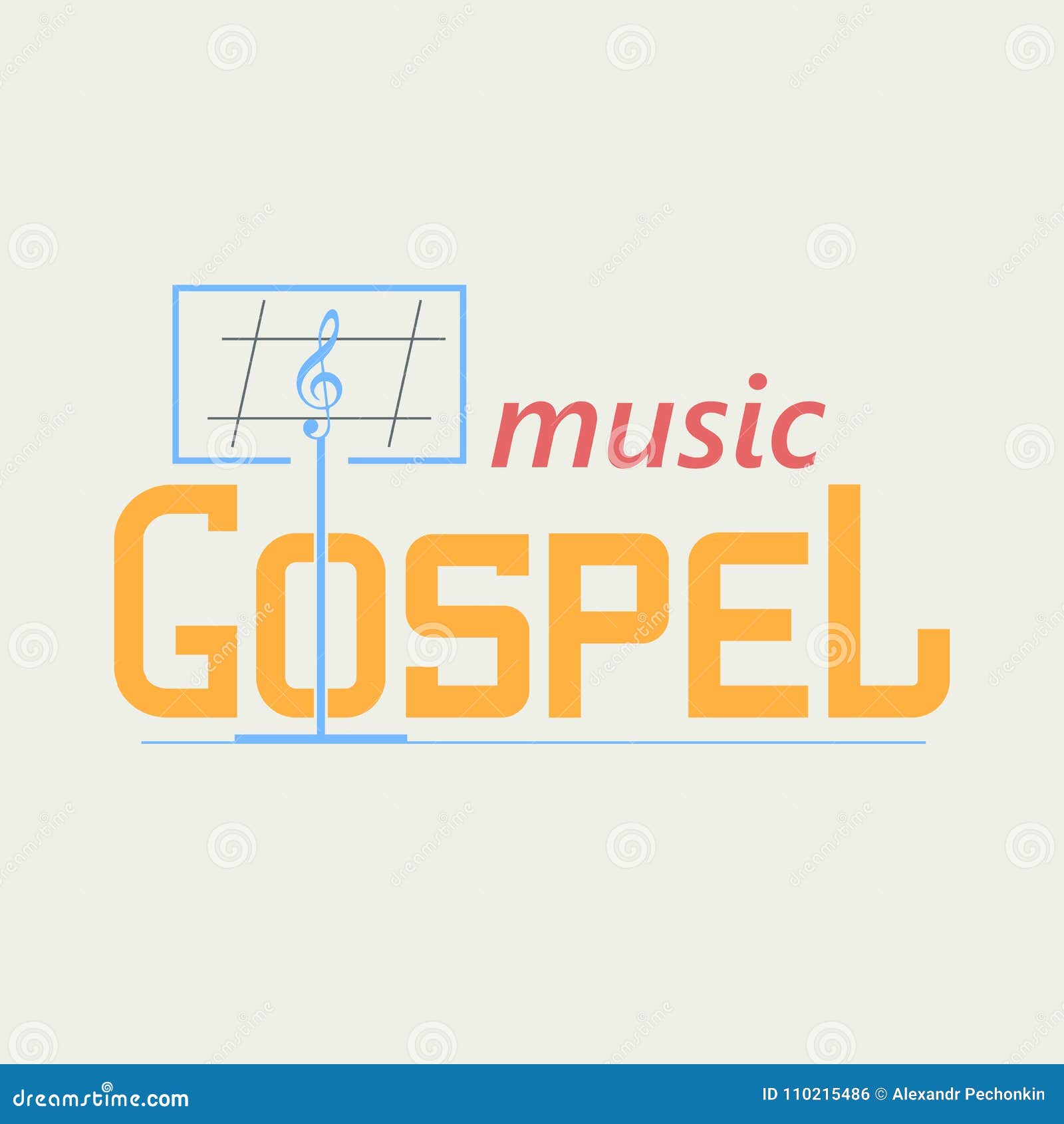 Logo Gospel Music vektor illustrationer. Illustration av evangelium ...