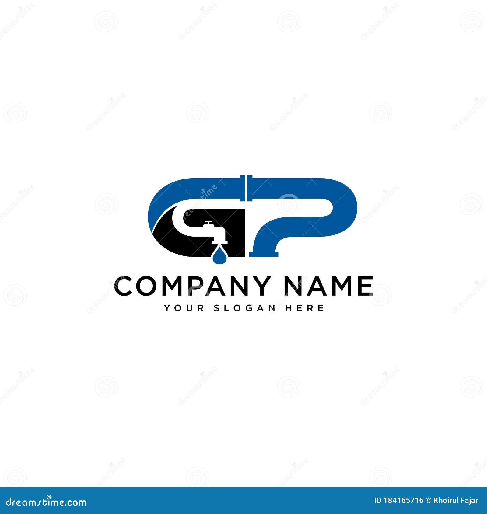 Logo GP Simple Creative Design, Vector Illustration Stock Vector ...