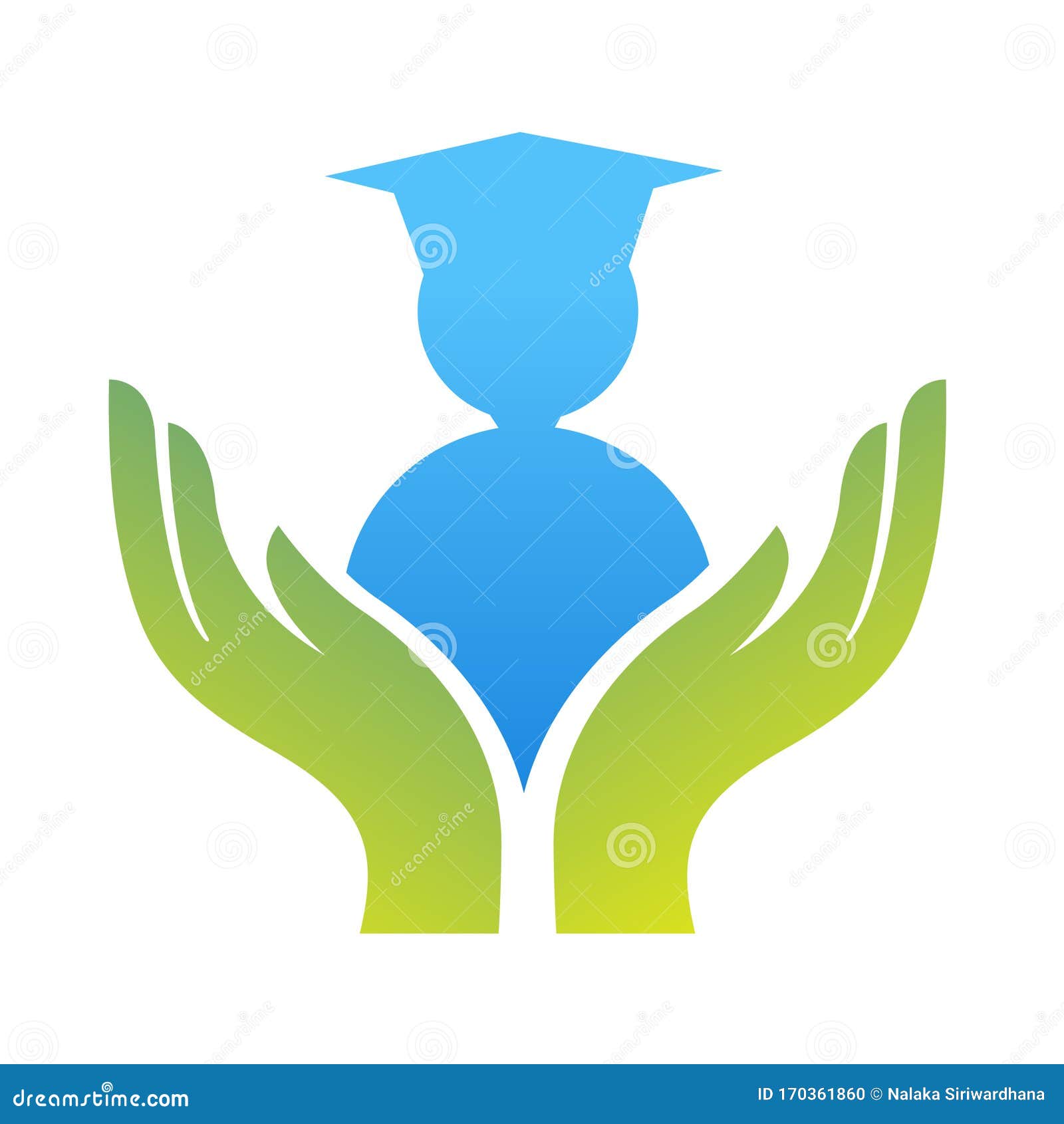 Logo Graduated. stock vector. Illustration of shape - 170361860