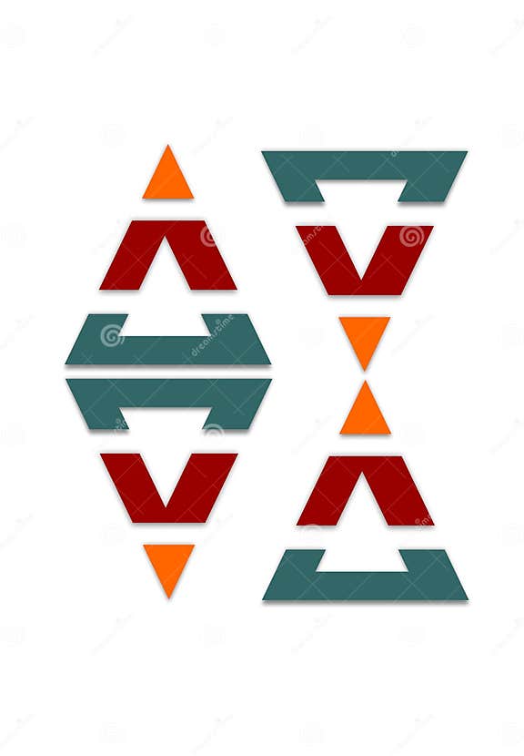 Logo Graphics Image Icon in Form of Triangle and Empty Segments of Them ...