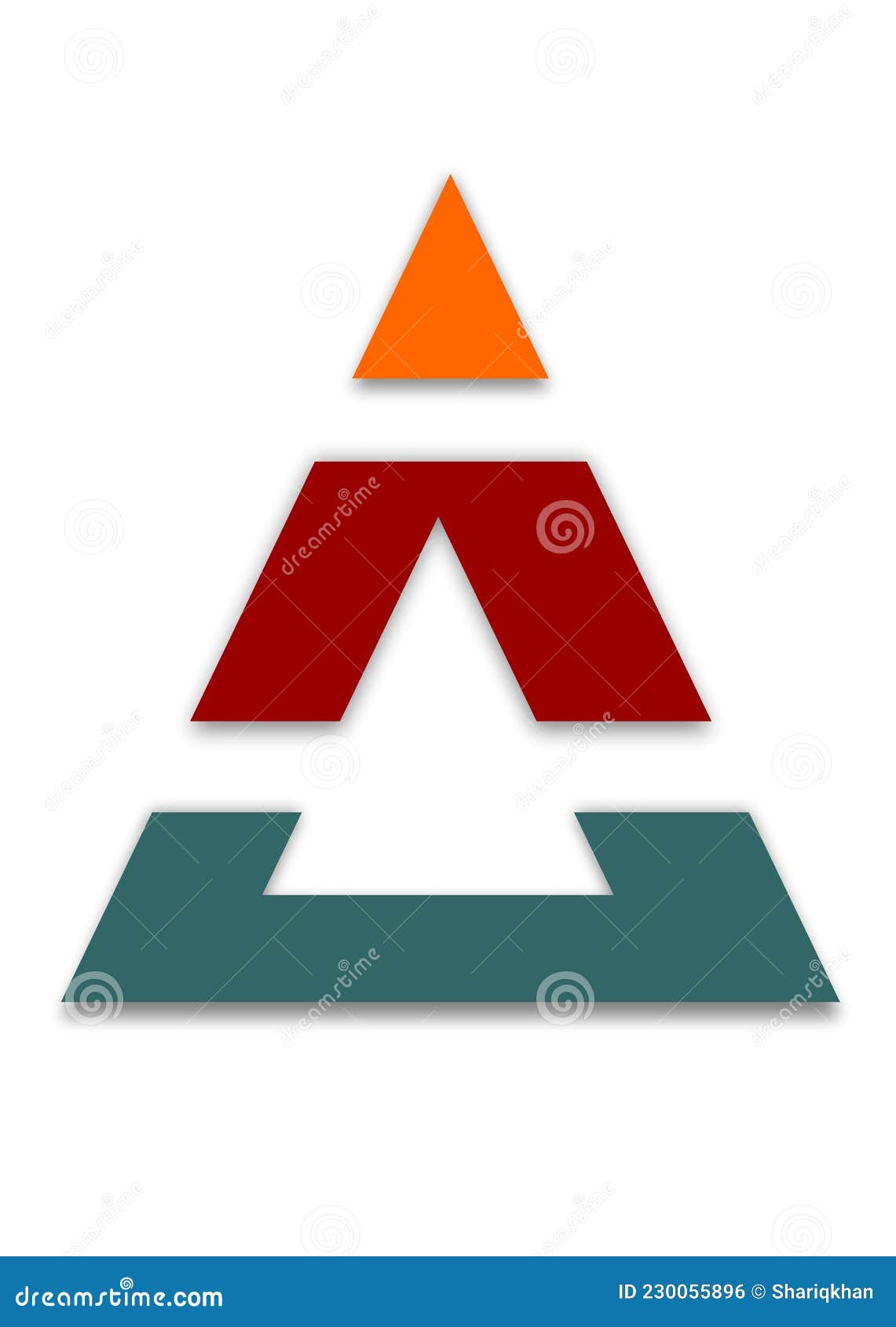Logo Graphics Image Icon in Form of Triangle and Two Strips on it Stock ...