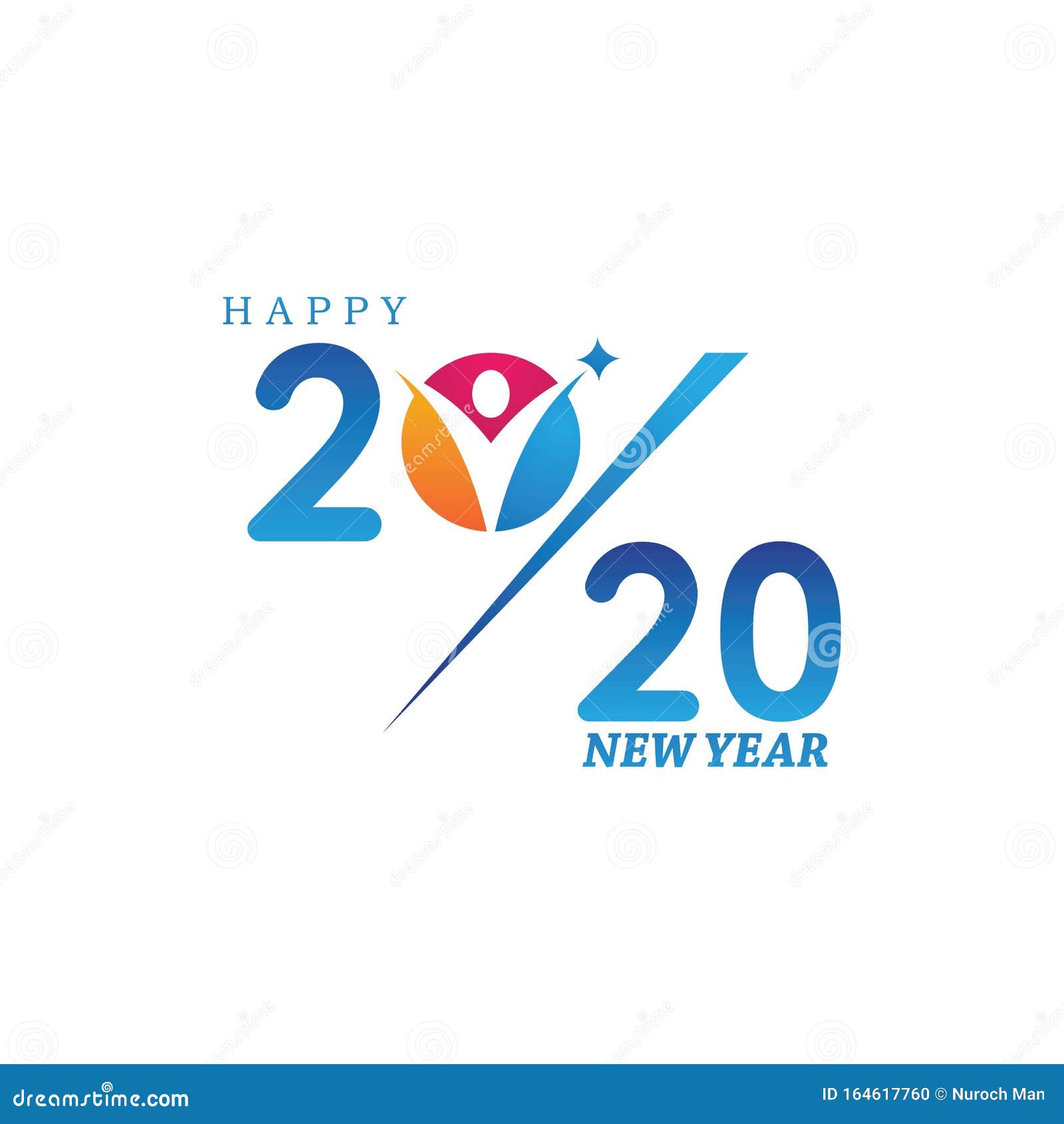 2020 Logo Graphics New Year Vector. Stock Vector - Illustration of card ...