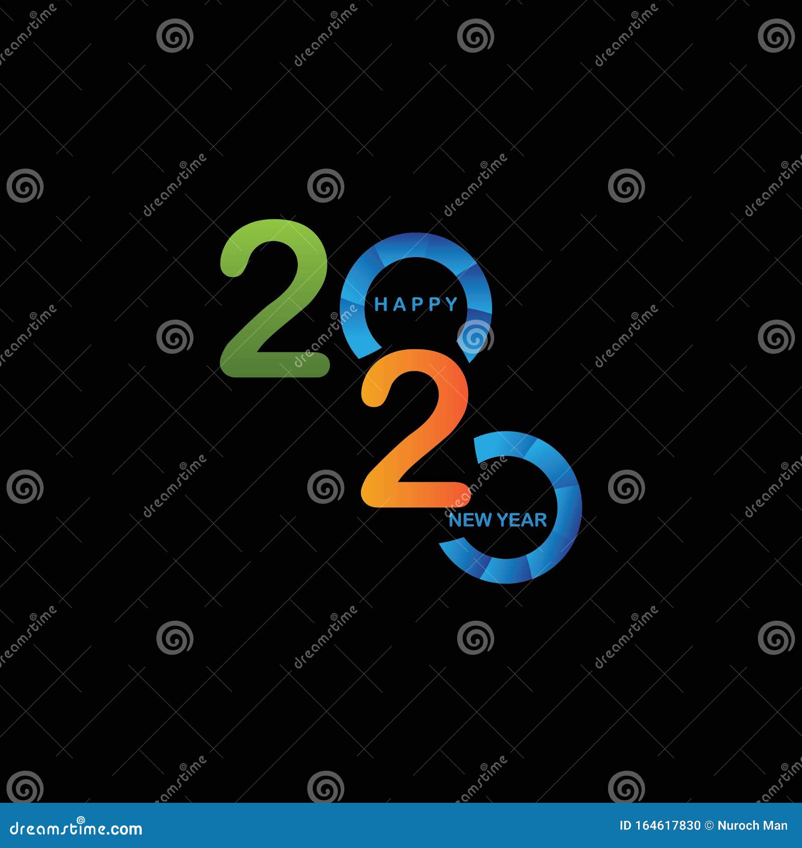 2020 Logo Graphics New Year Vector. Stock Illustration - Illustration ...