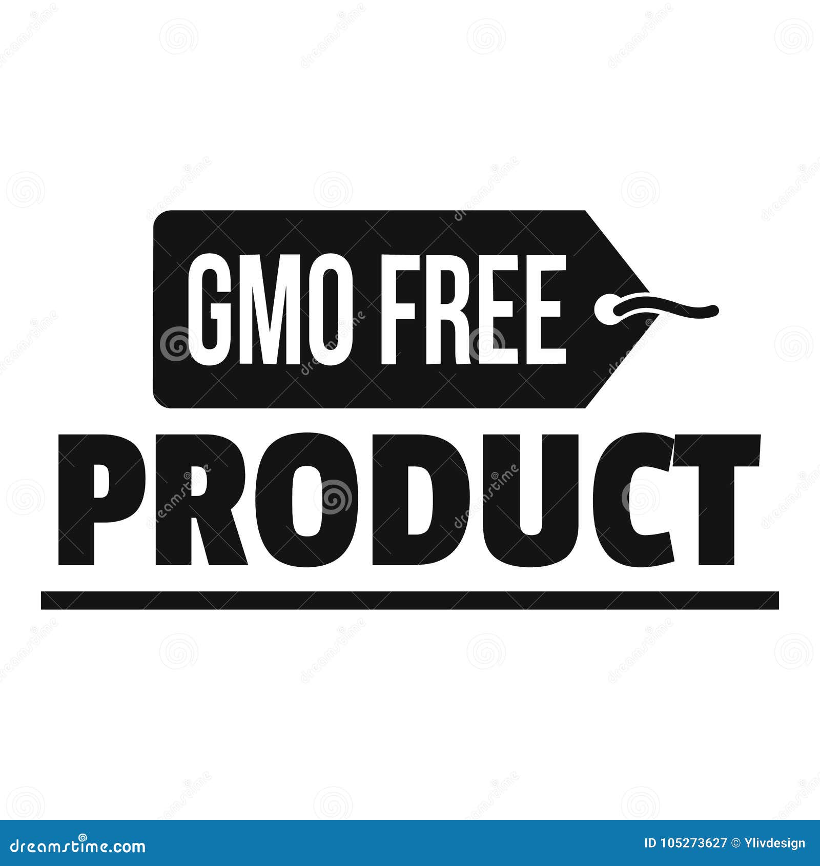 Logo Gratuit D'insigne D'OGM, Style Noir Simple Illustration de Vecteur ...