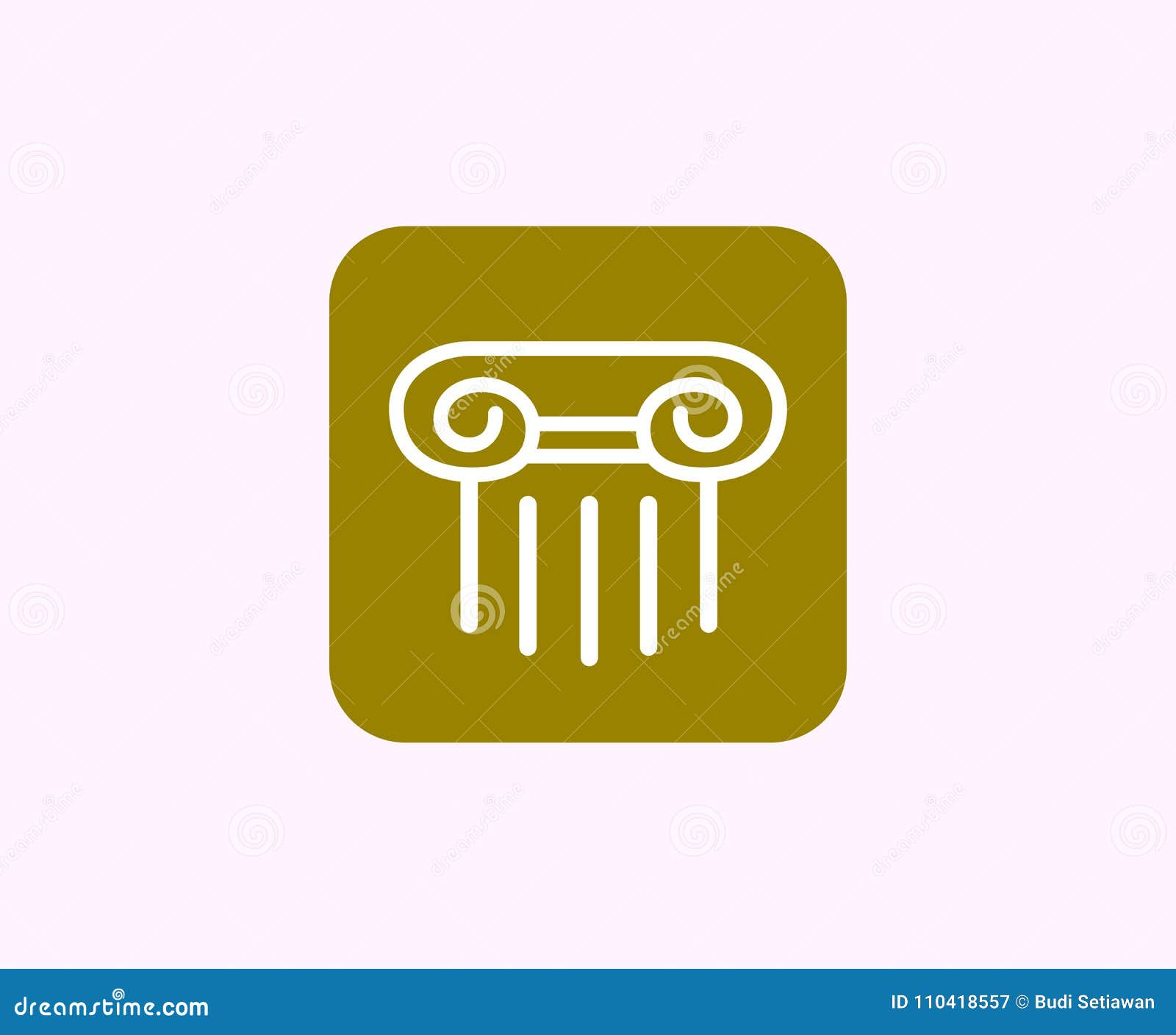 Logo grec de poteau illustration de vecteur. Illustration of insigne ...