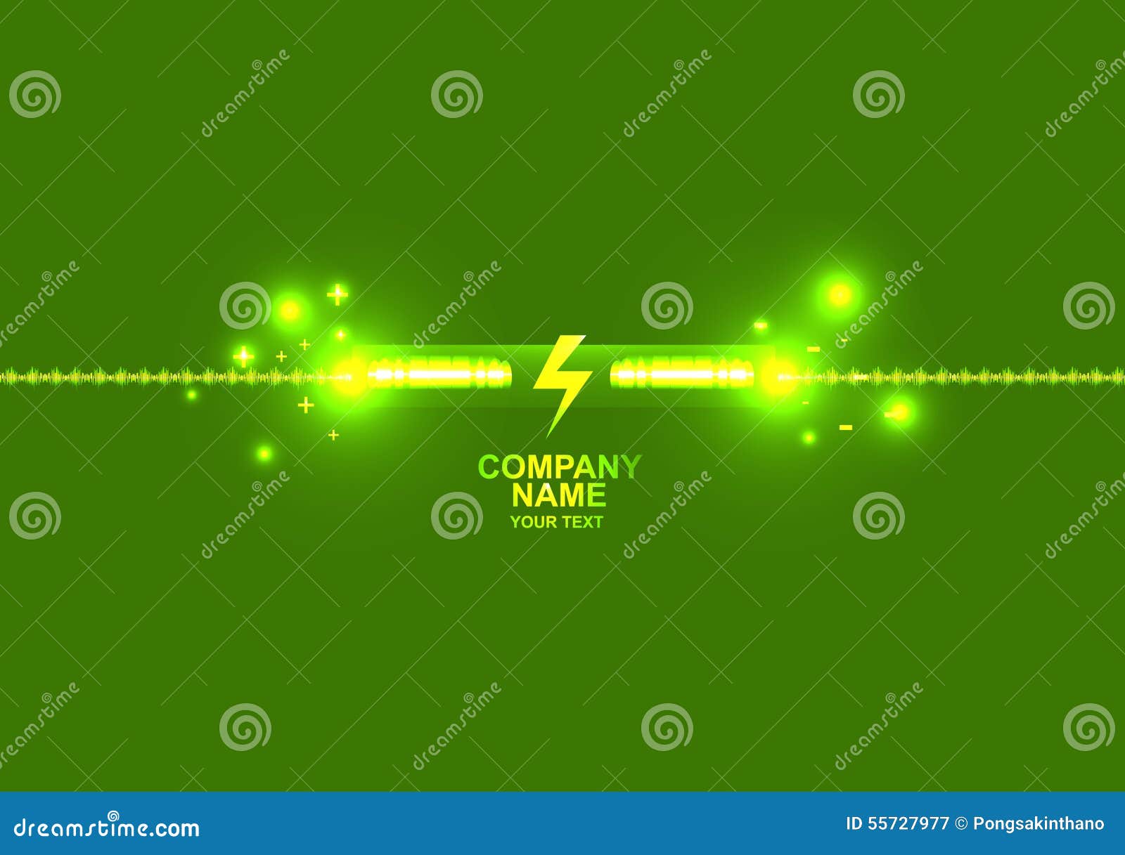 Logo with Green Abstract Technology Background Stock Vector ...