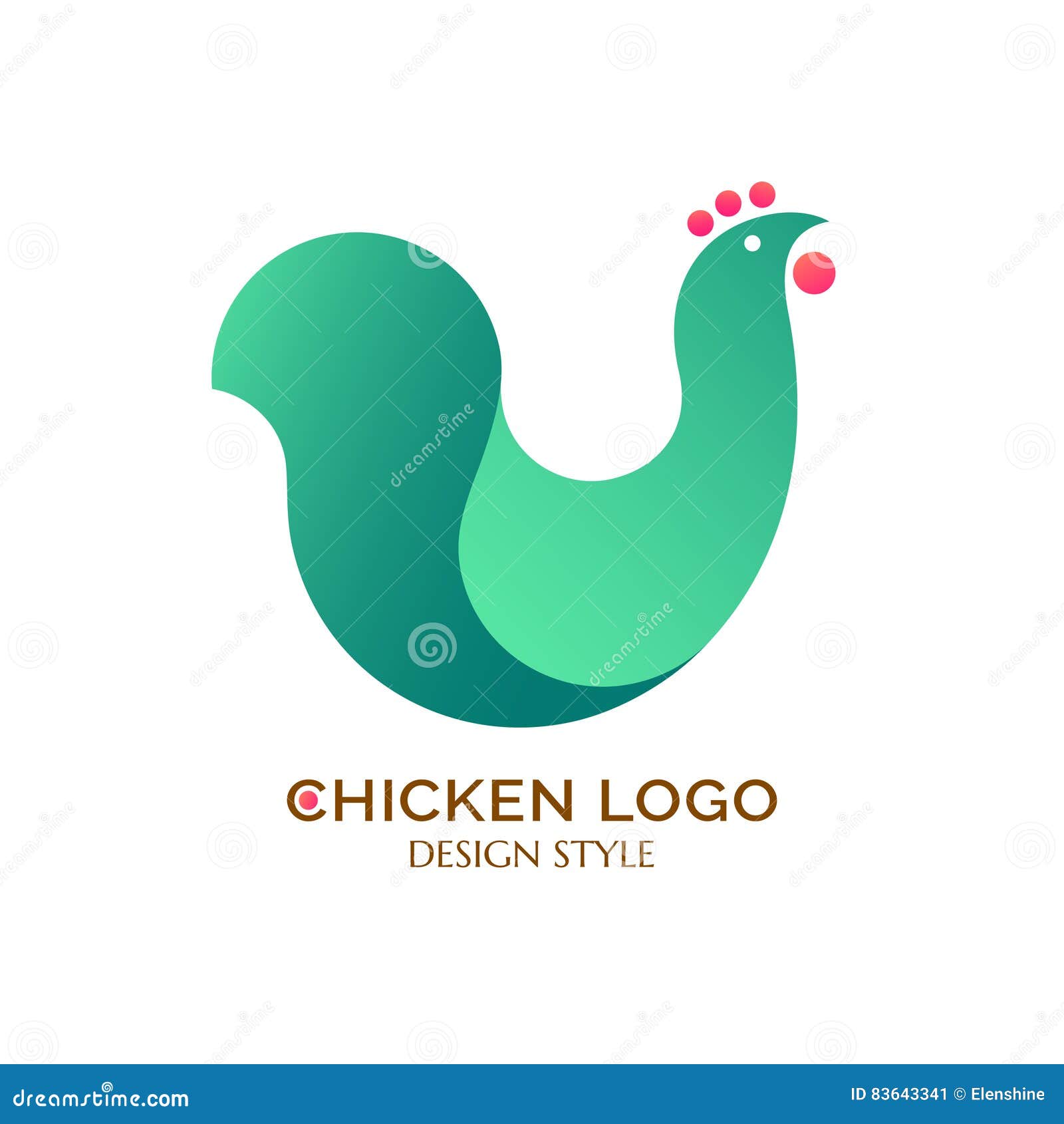 Logo green chicken stock vector. Illustration of chicken - 83643341
