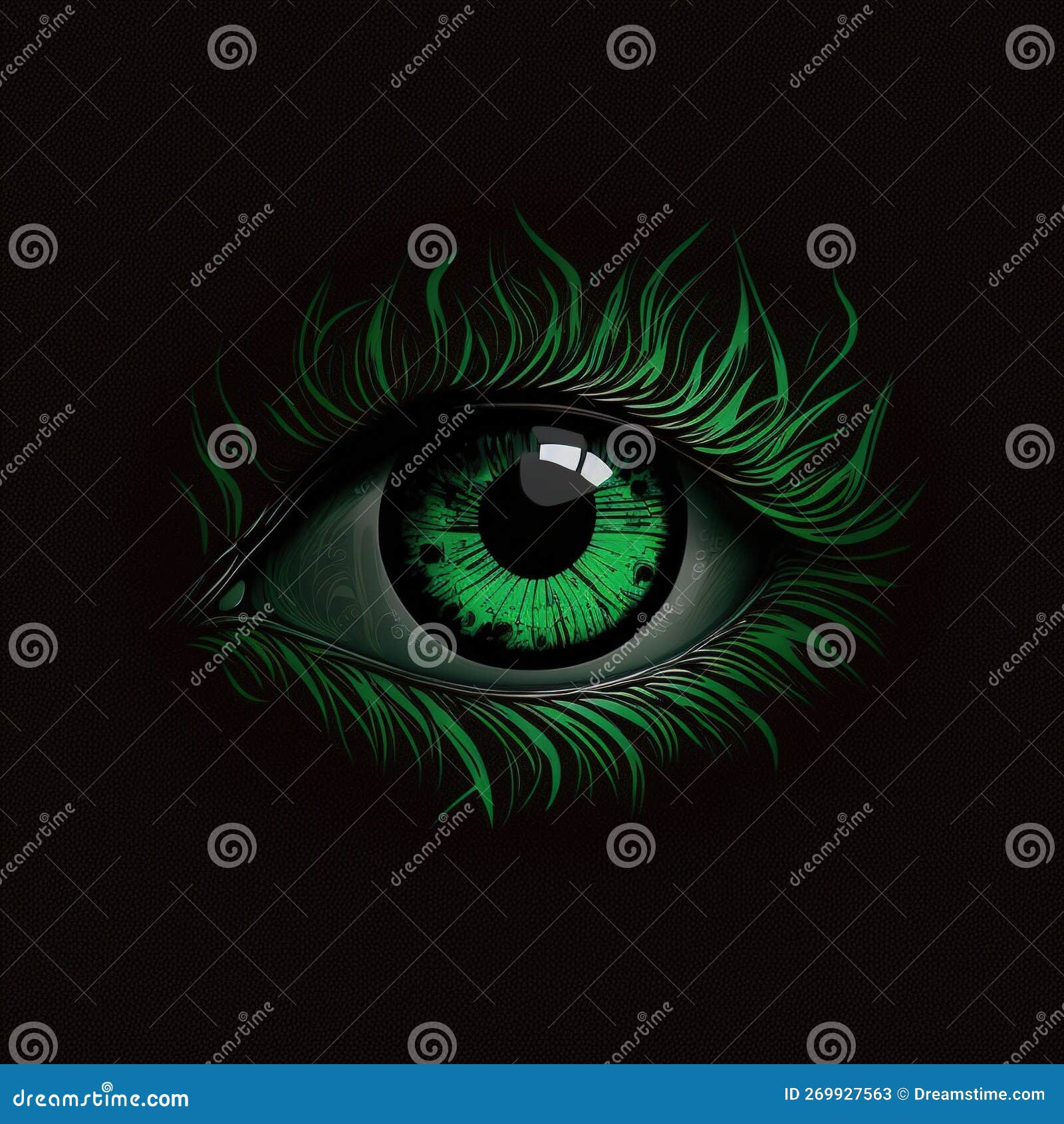 Logo of Green Eye. Generative AI Stock Illustration - Illustration of ...
