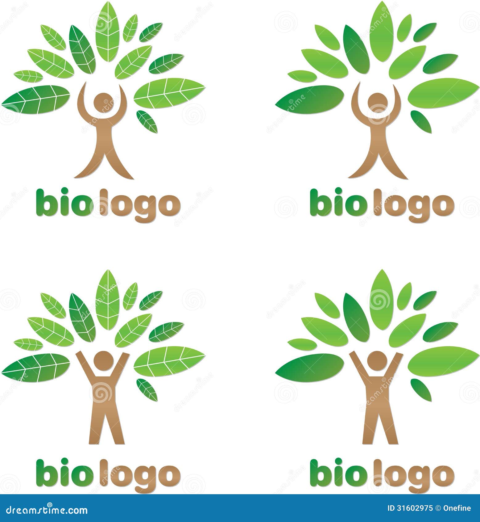 Logo Green Tree Figure stock de ilustración. Ilustración de cubo - 31602975