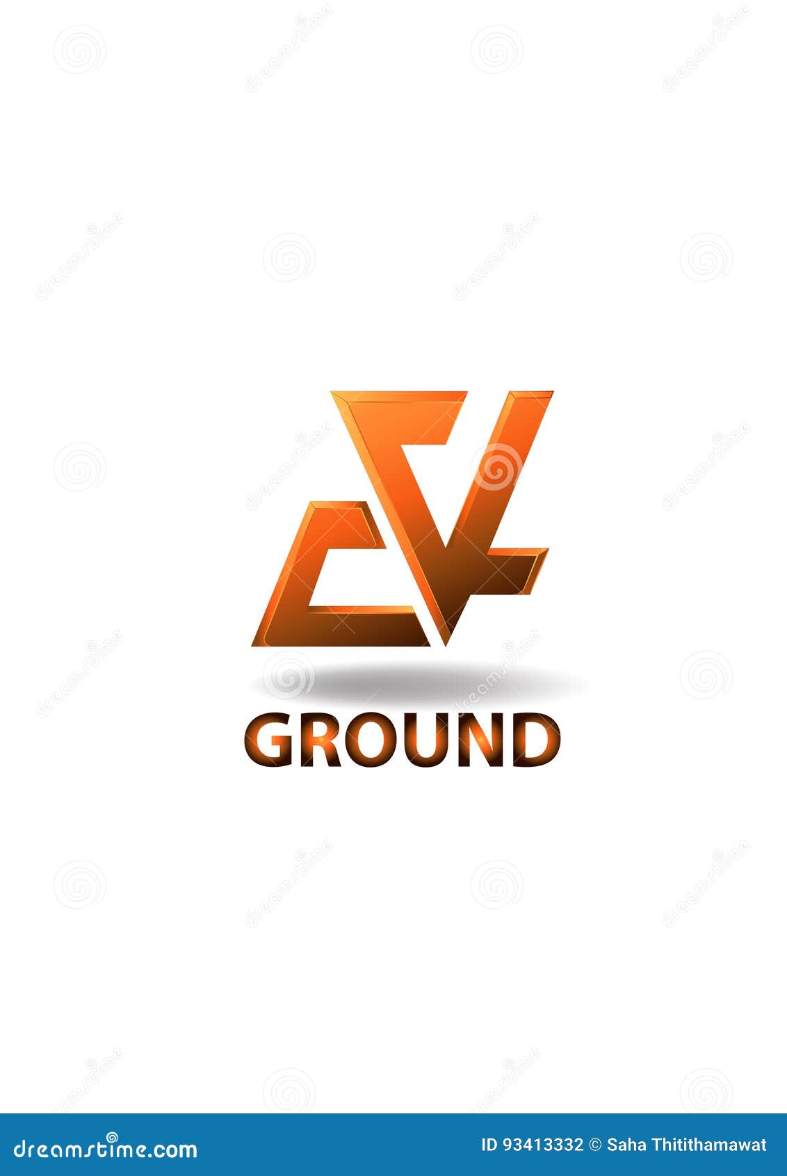 LOGO_GROUND stock vector. Illustration of brown, design - 93413332