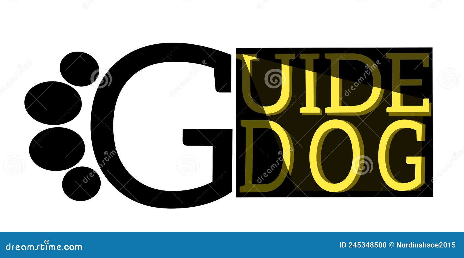 Logo Of Guide Dogs For The Blind Footprints Vector Illustration ...