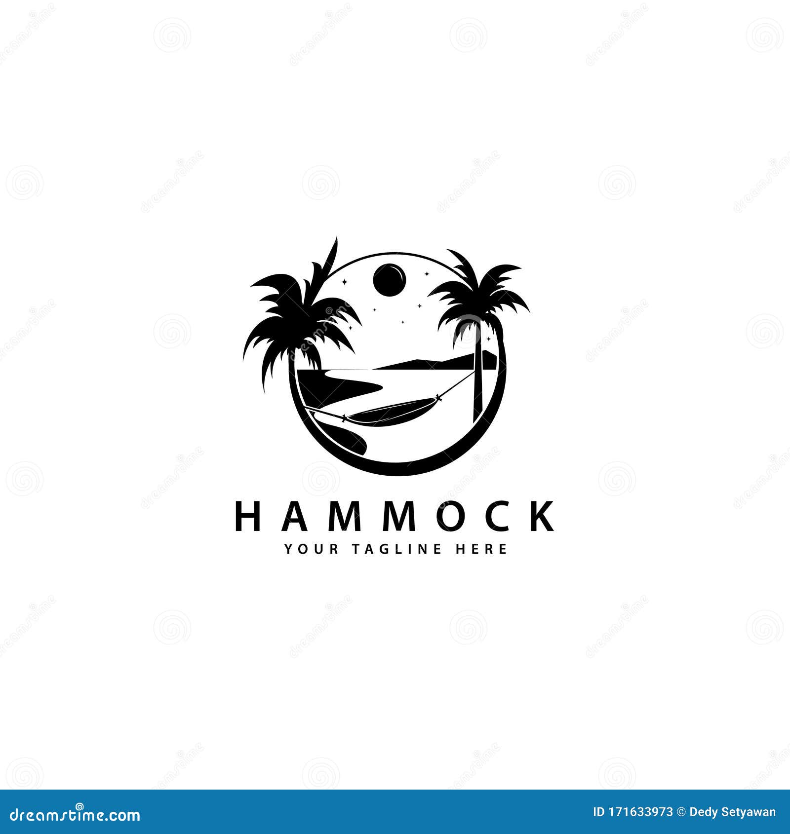 Logo hamac design illustration de vecteur. Illustration du ligne ...
