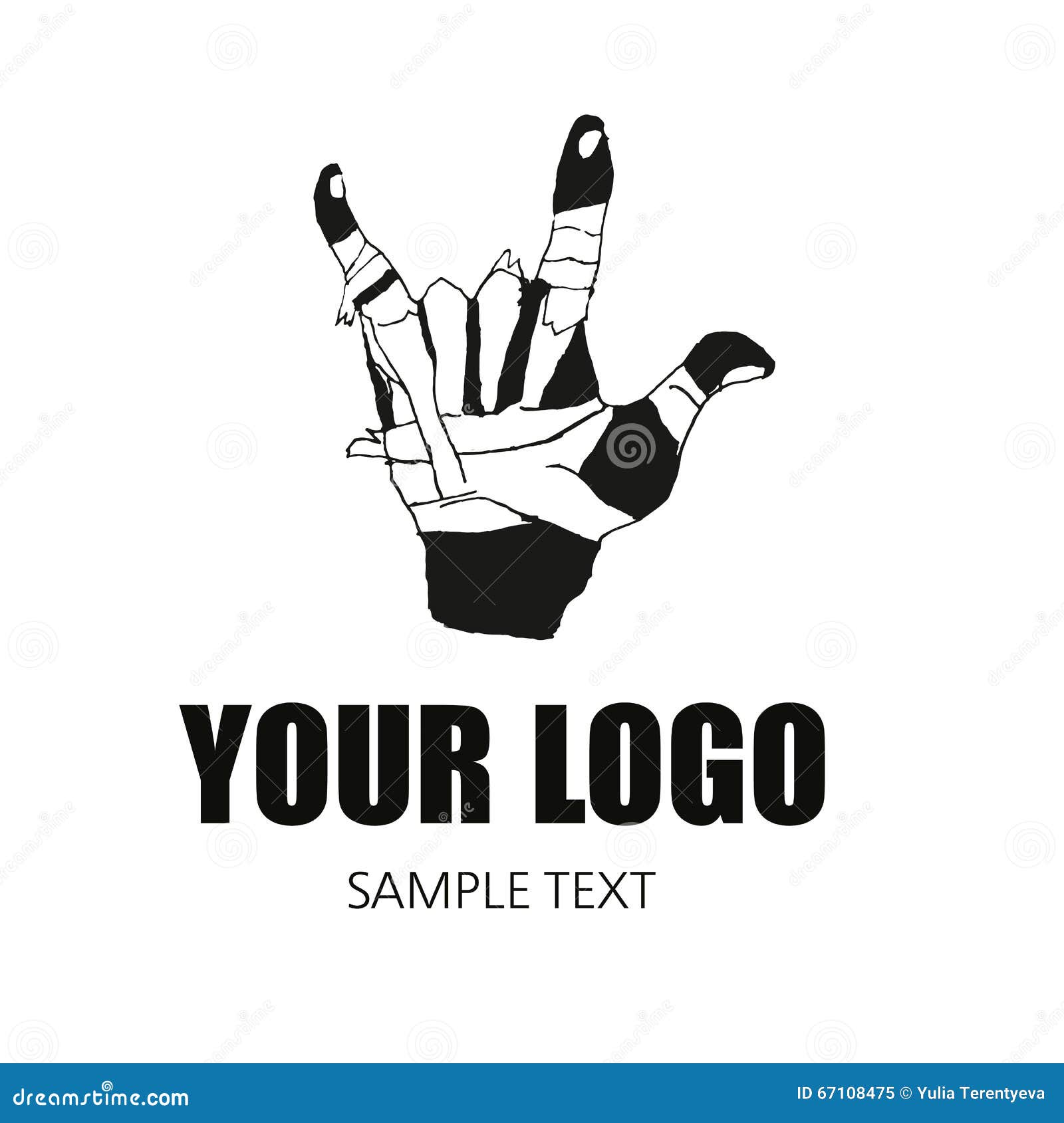 Logo hand stock vector. Illustration of hand, cheeky - 67108475