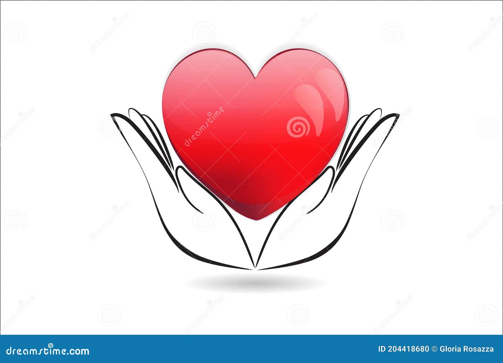 Logo Hands Holding a Healthy Heart Icon Vector Stock Vector ...