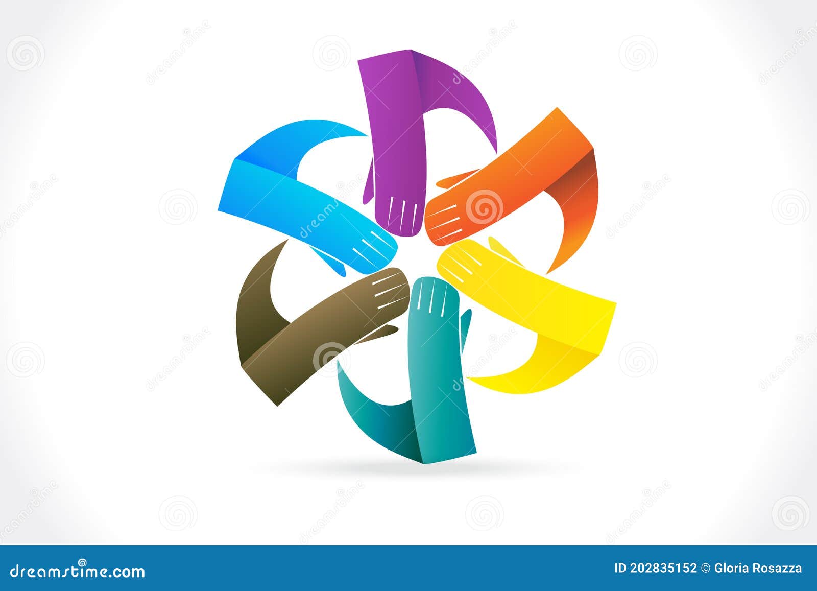 Logo Handshake Teamwork People Vector Image | CartoonDealer.com #202835152