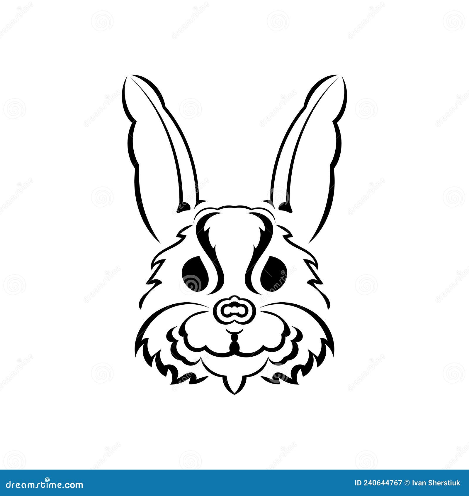 Logo Hare Head. Isolated Symbol of 2023. Vector. Stock Vector ...