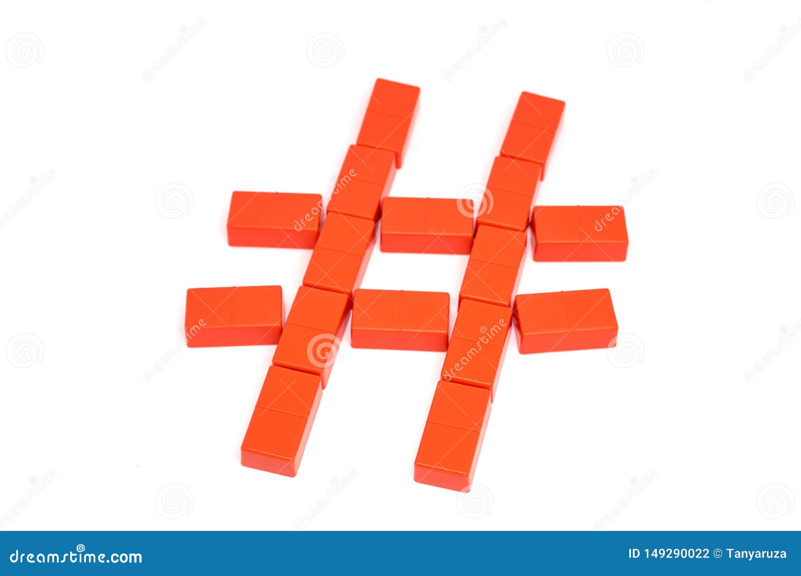Logo Hashtag Toy Bricks Isolated on White Background Stock Photo ...