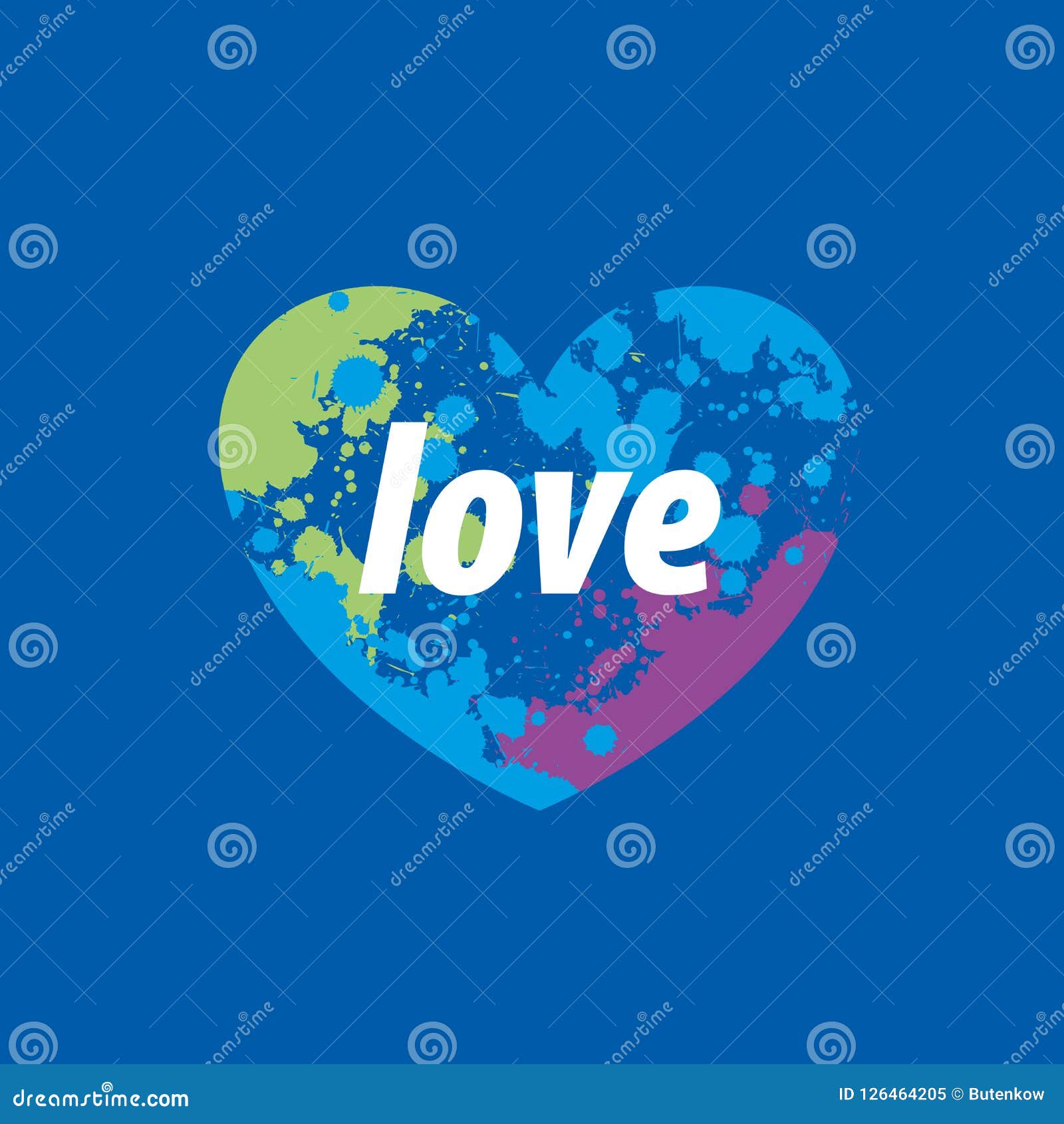 Logo heart splash stock vector. Illustration of draw - 126464205