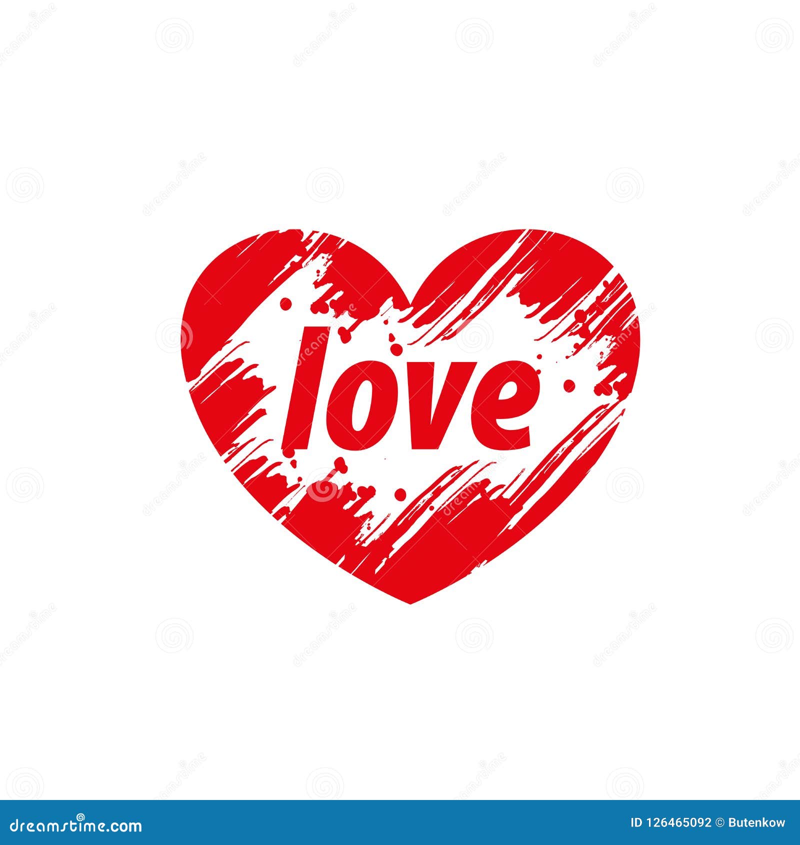 Logo heart splash stock vector. Illustration of grain - 126465092