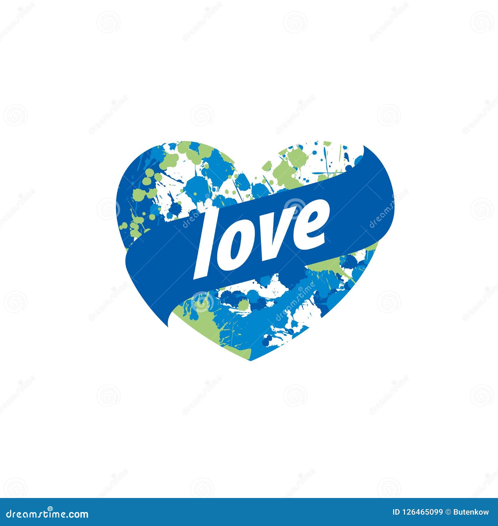 Logo heart splash stock vector. Illustration of space - 126465099