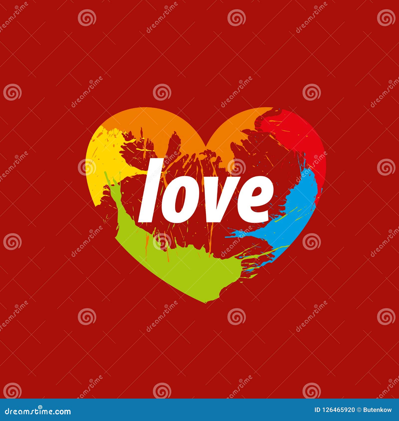 Logo heart splash stock vector. Illustration of romance - 126465920