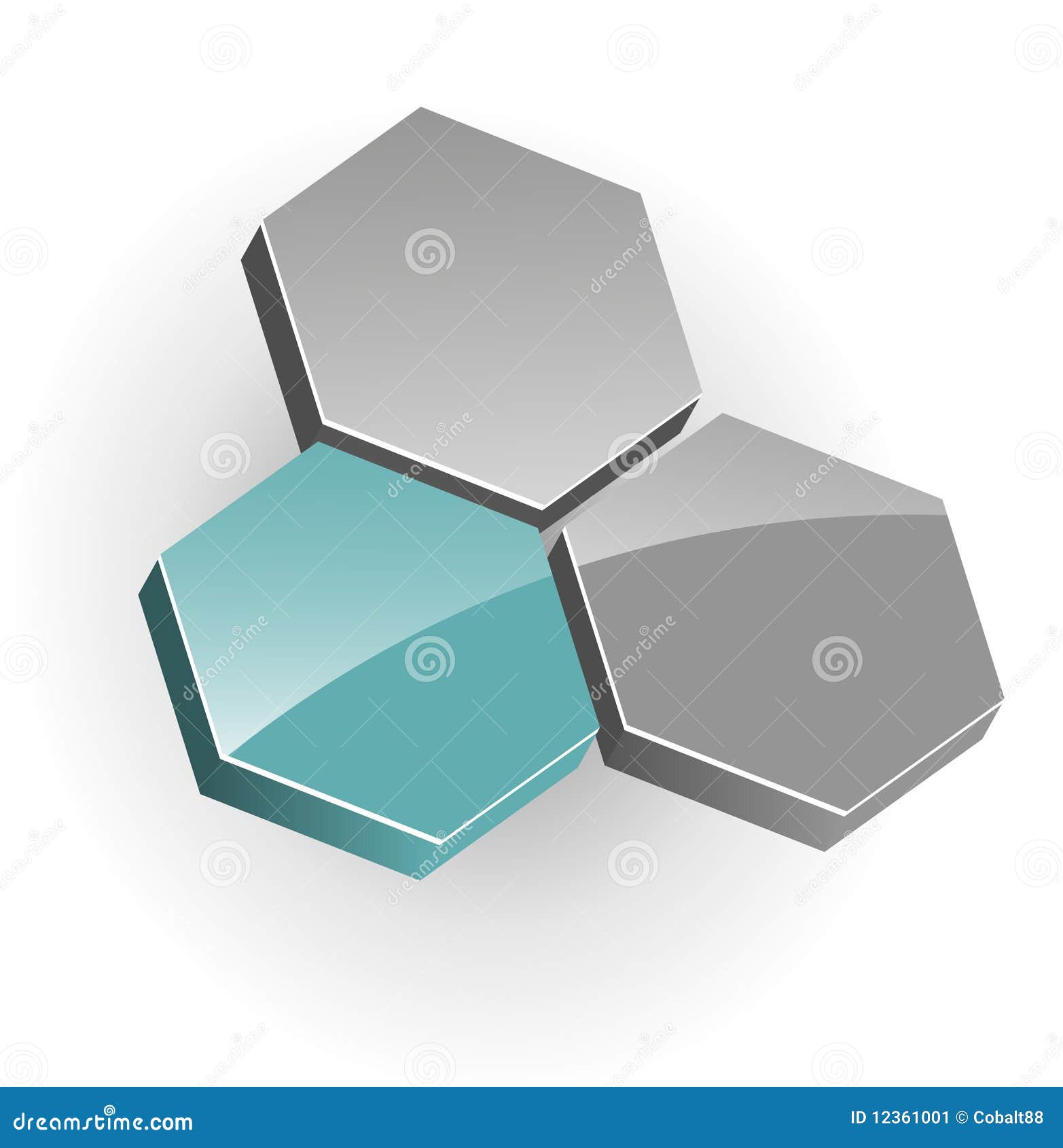 Logo hexagons stock vector. Illustration of identity - 12361001