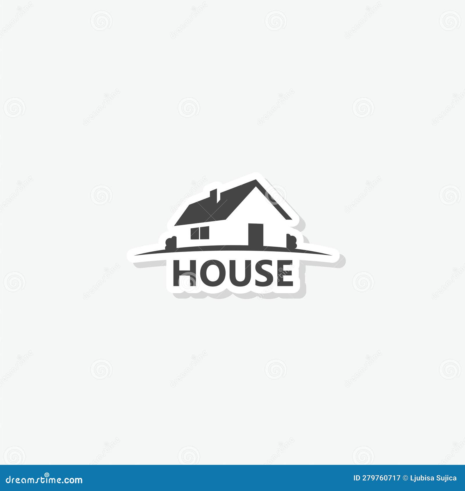 Logo House Abstract Real Estate Sticker Icon Stock Vector ...