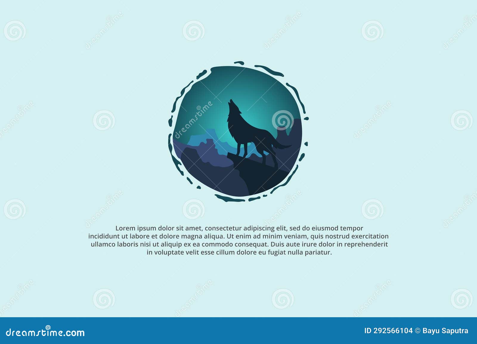 Logo Howling Wolf Silhouette Circle Stock Photography | CartoonDealer ...