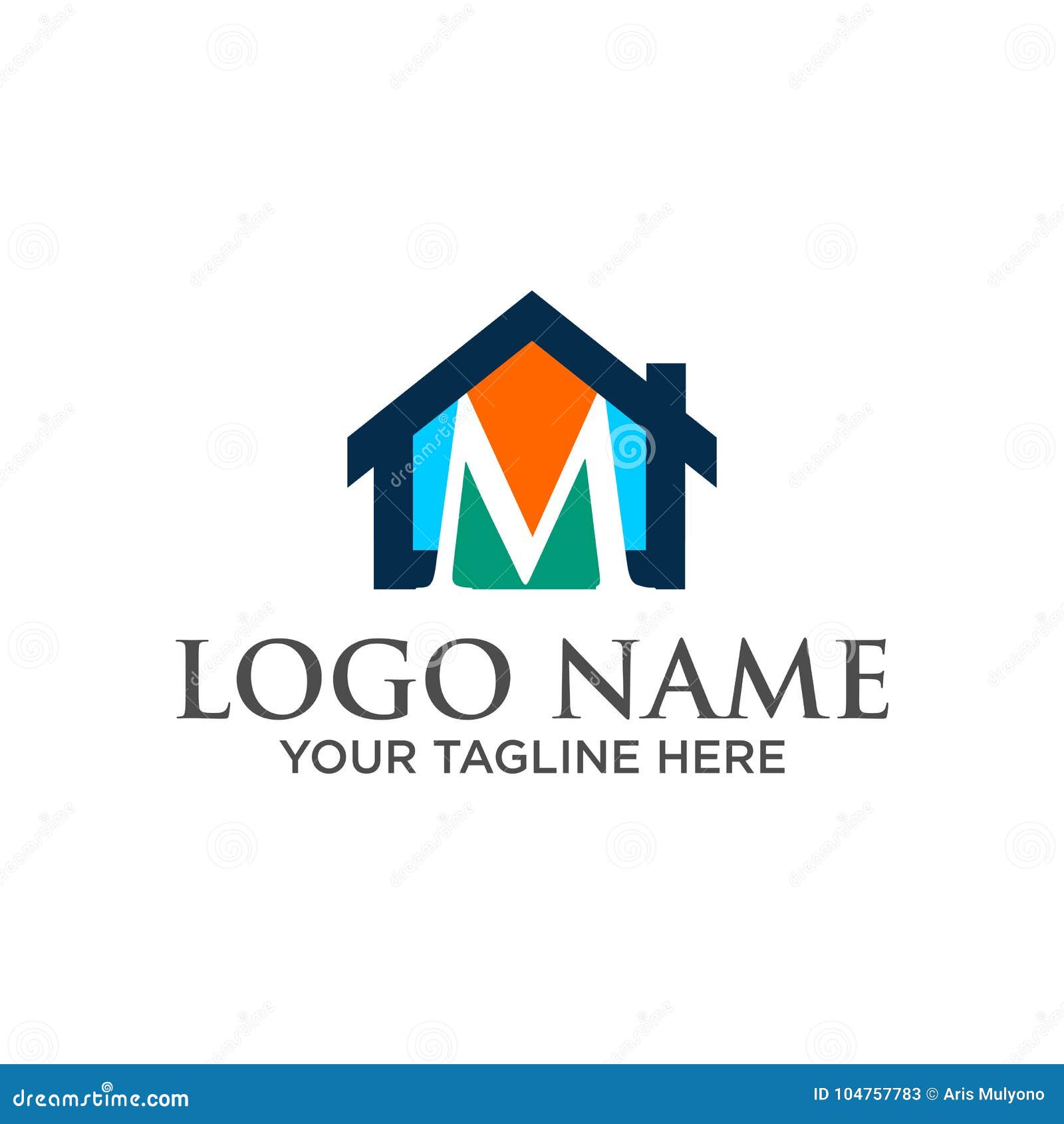 Logo Huruf Awal `M` Atap Rumah Real Estat, Konstruksi Stock ... Logo Huruf Awal `M` Atap Rumah Real Estat, Konstruksi Stock ...