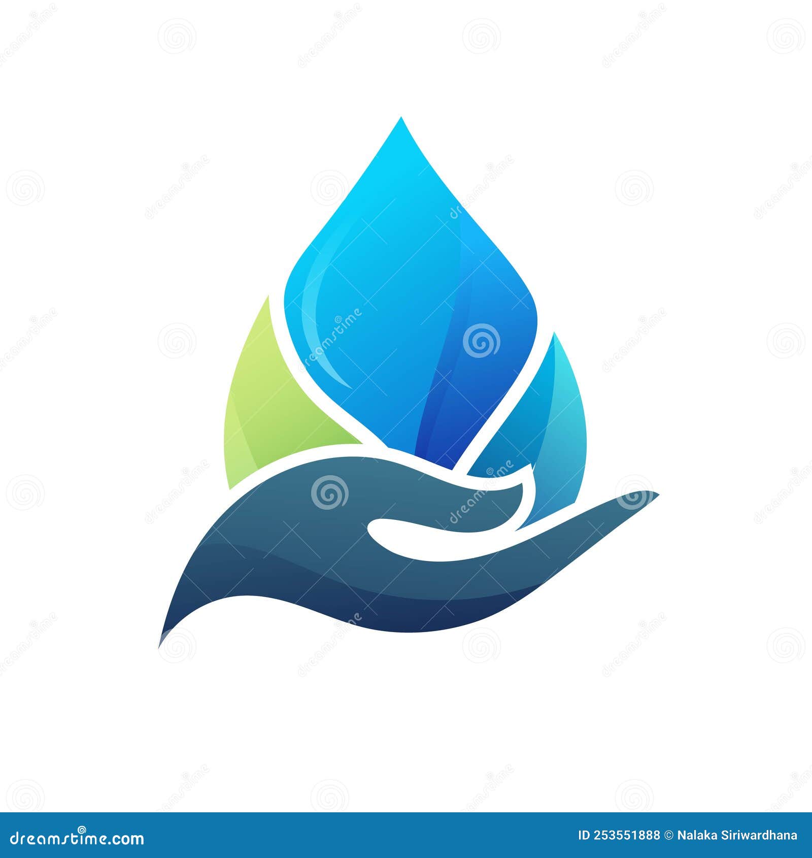 Water Drop/leaf Logo with Wave. Stock Vector - Illustration of drops ...