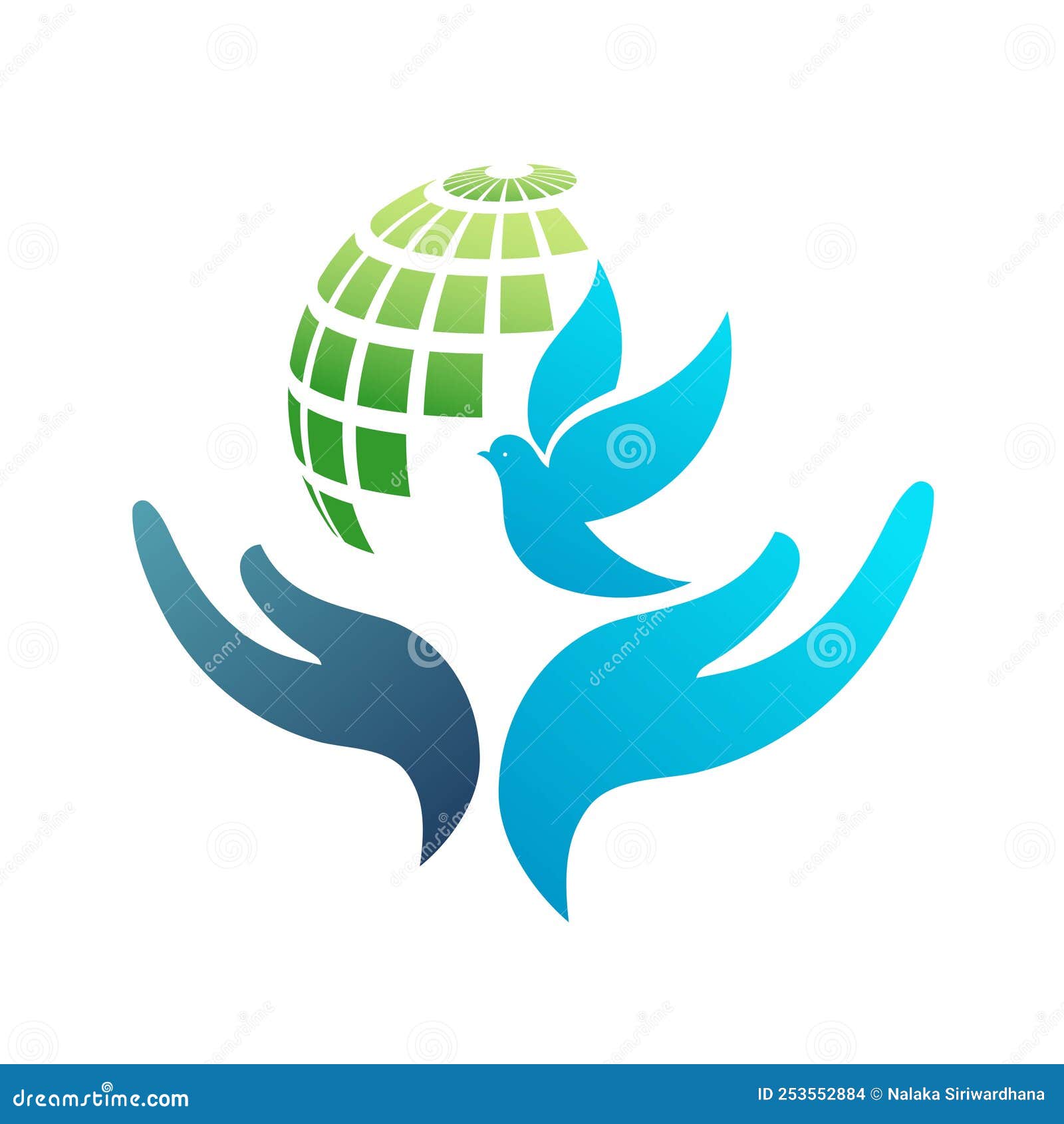 Dove Icon with Hand Symbol. Stock Vector - Illustration of clip ...