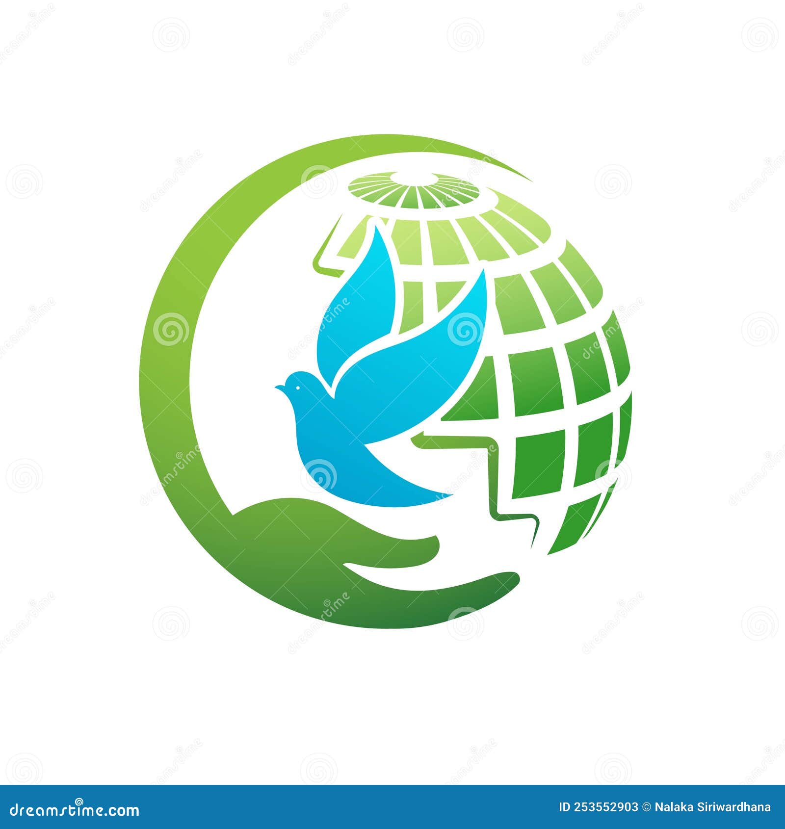 Dove Icon with Hand Symbol. Stock Vector - Illustration of gospel ...