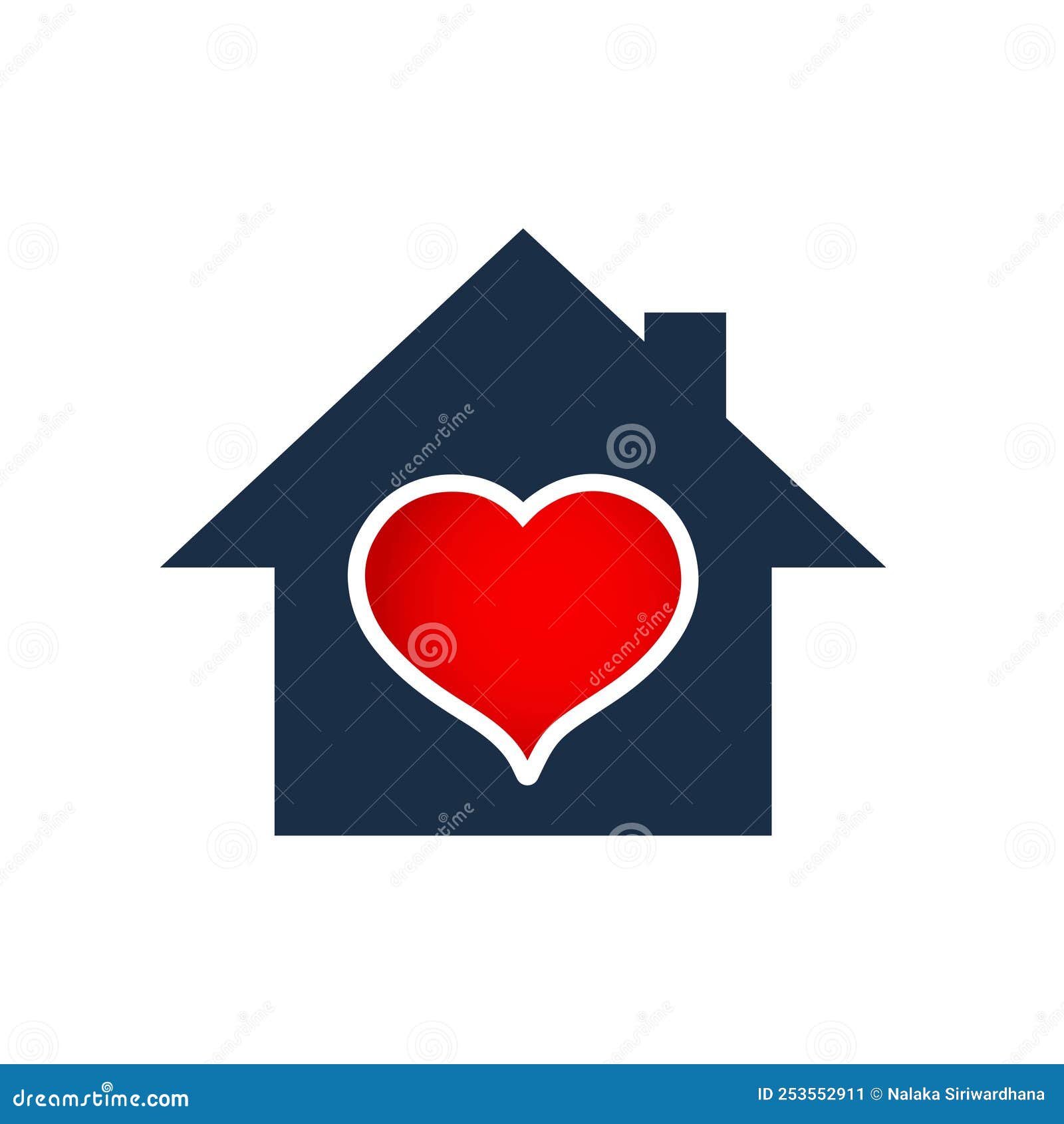 Home protect with love. stock vector. Illustration of hand - 253552911