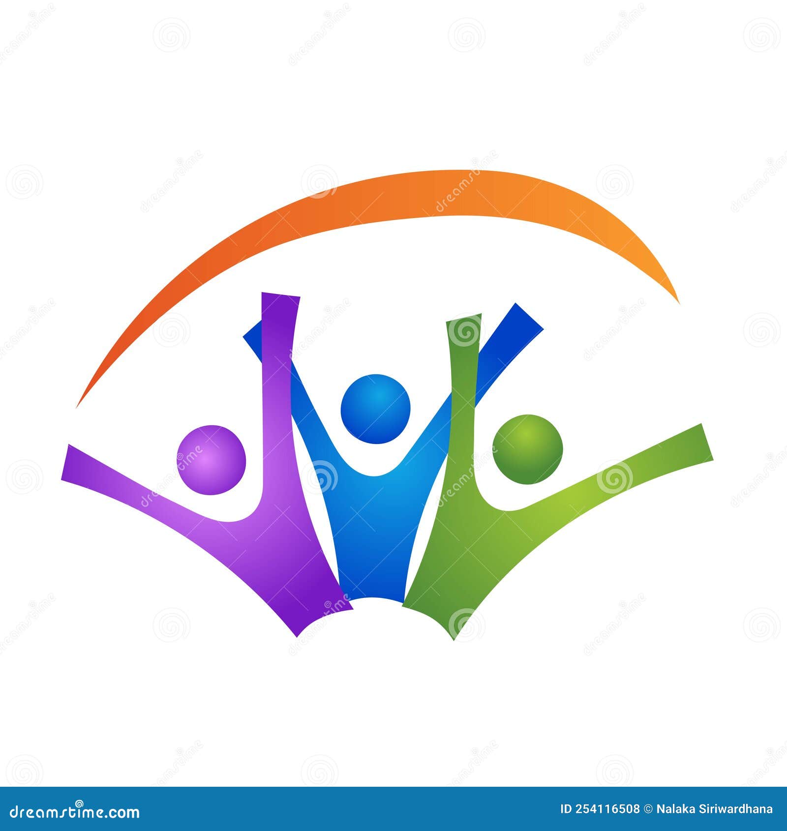 Colourful Community Recycle Circle. Stock Vector - Illustration of ...