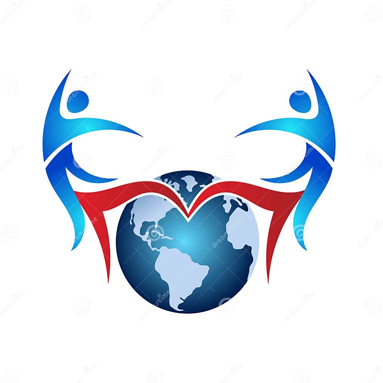 Globe book logo icon. stock vector. Illustration of open - 254116547