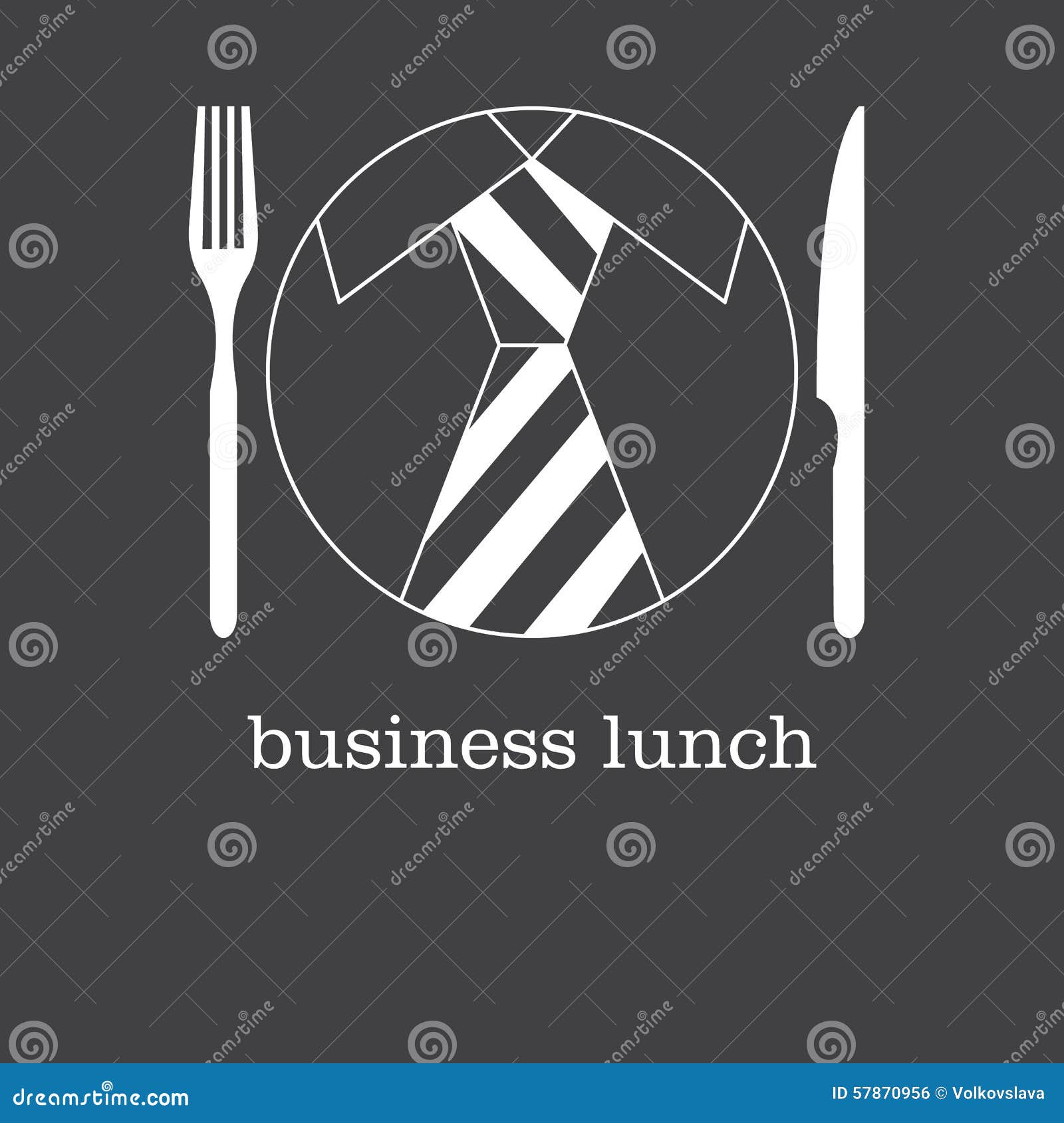 Logo, icon business lunch. stock vector. Illustration of fork - 57870956