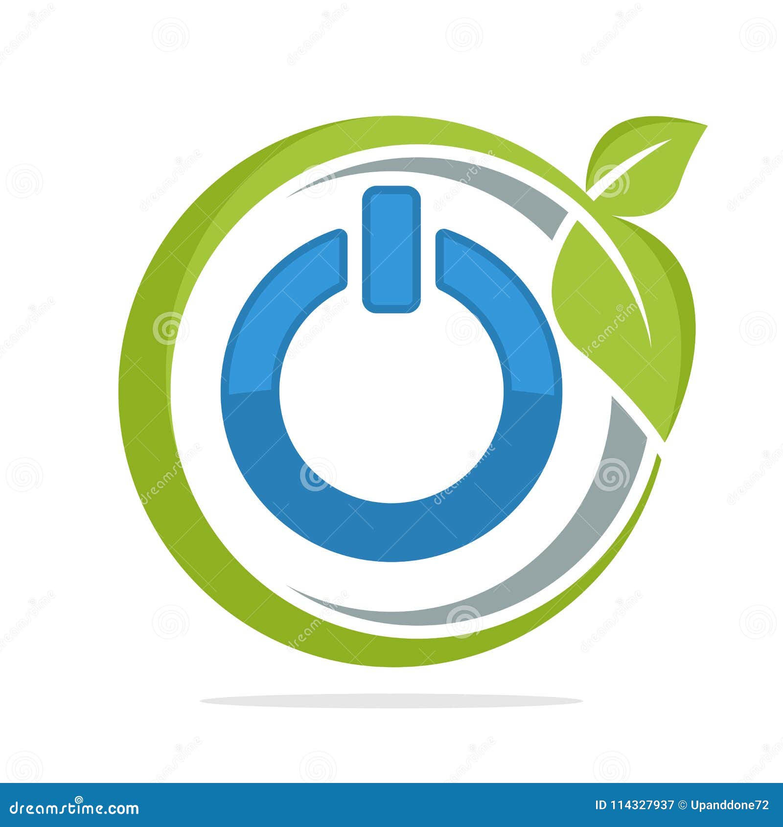 Logo Icon Circle Shape with the Concept of Power Saving Stock Vector ...