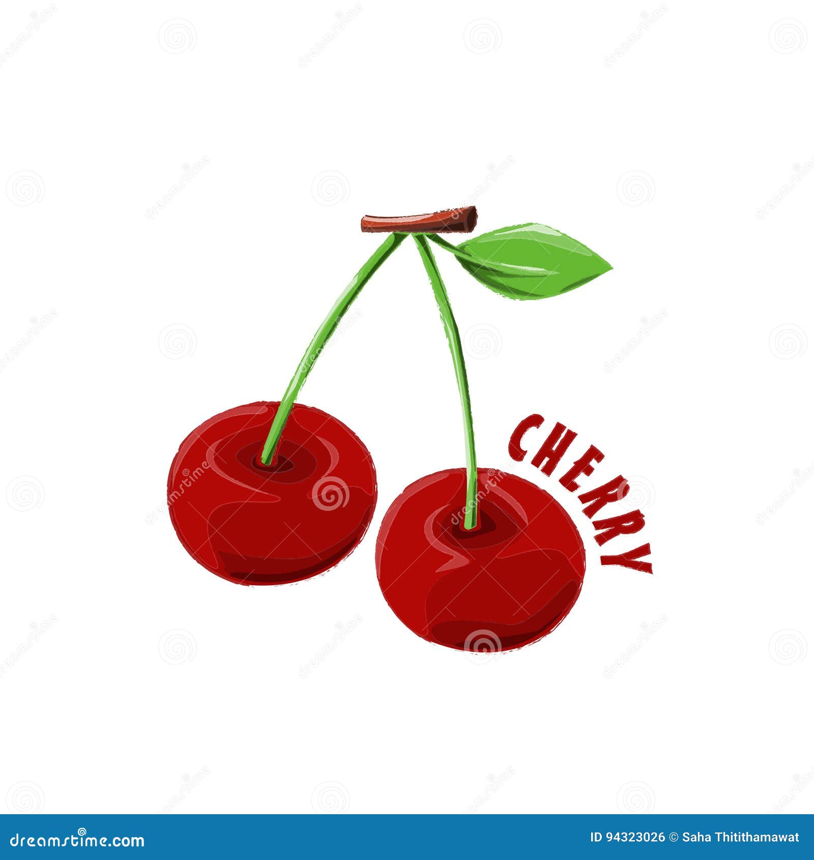 Logo Icon Design Cherry Farm Stock Illustration - Illustration of leaf ...