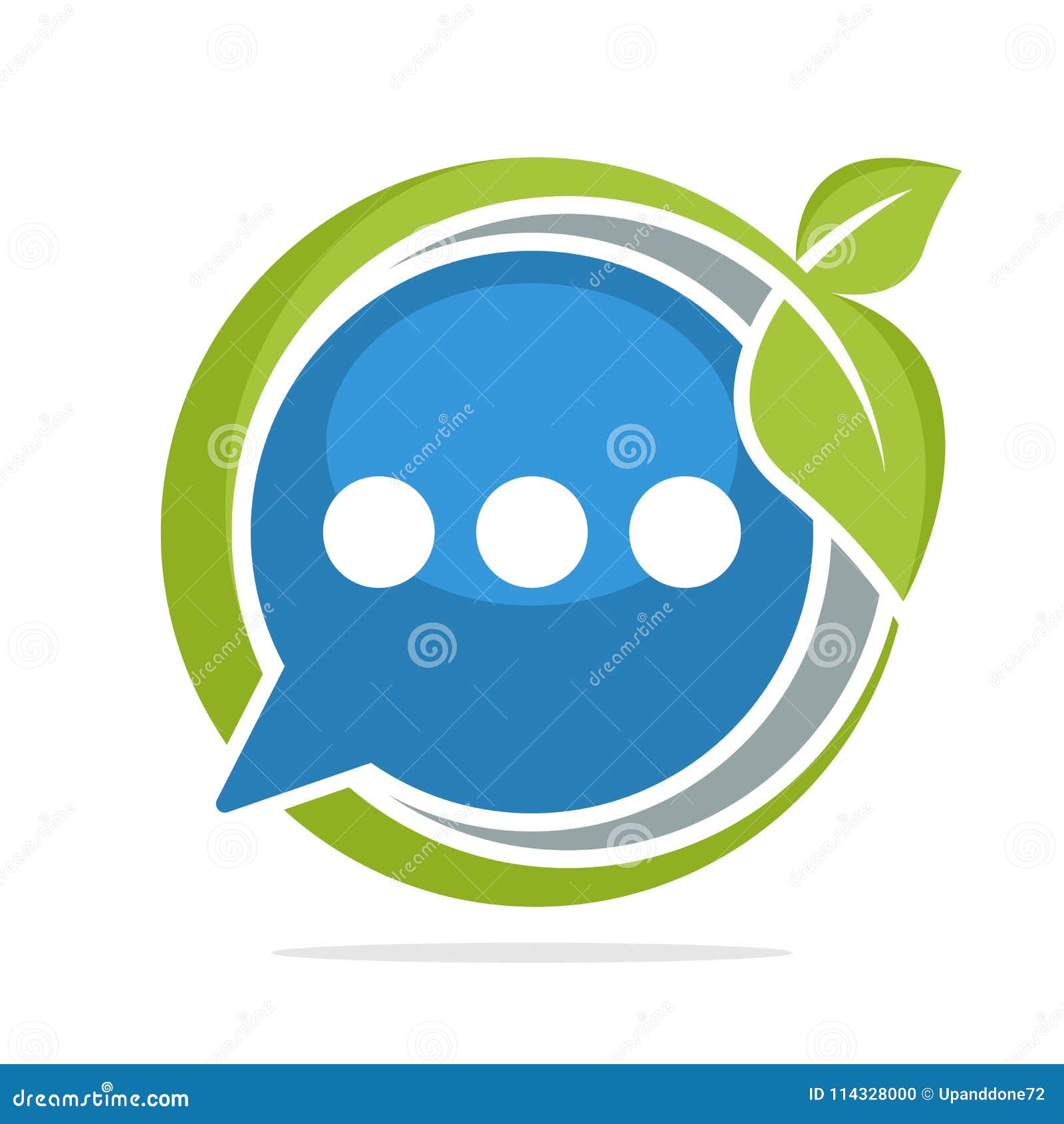 Logo Icon with Fresh Chat Concept Stock Vector - Illustration of color ...