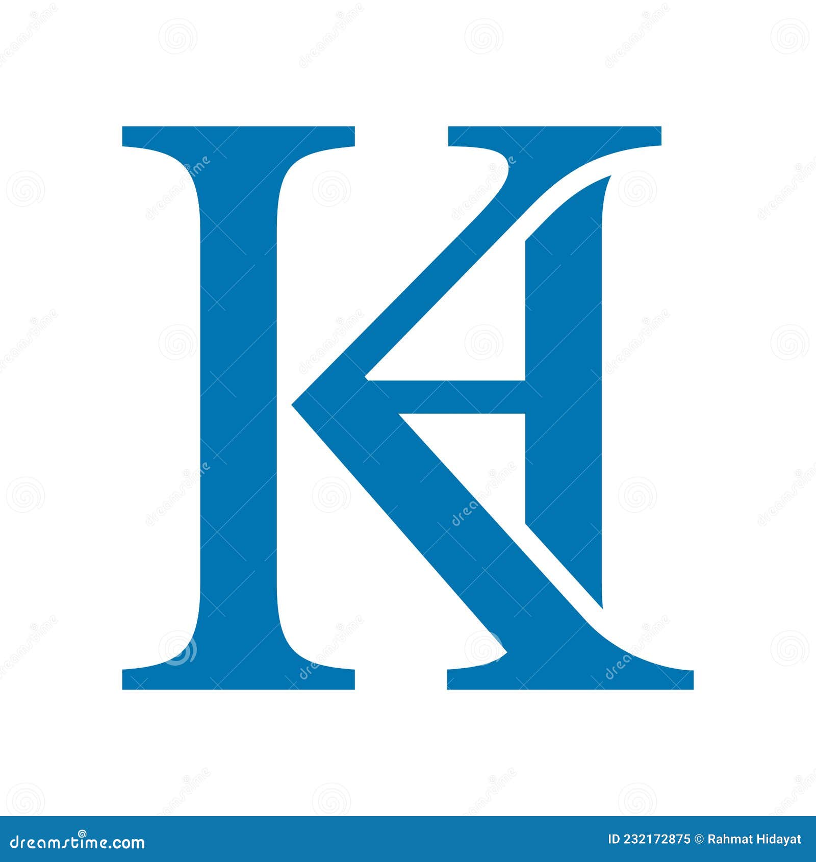 Logo or Icon Initials Letter KH Stock Vector - Illustration of color ...