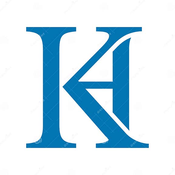 Logo or Icon Initials Letter KH Stock Vector - Illustration of color ...