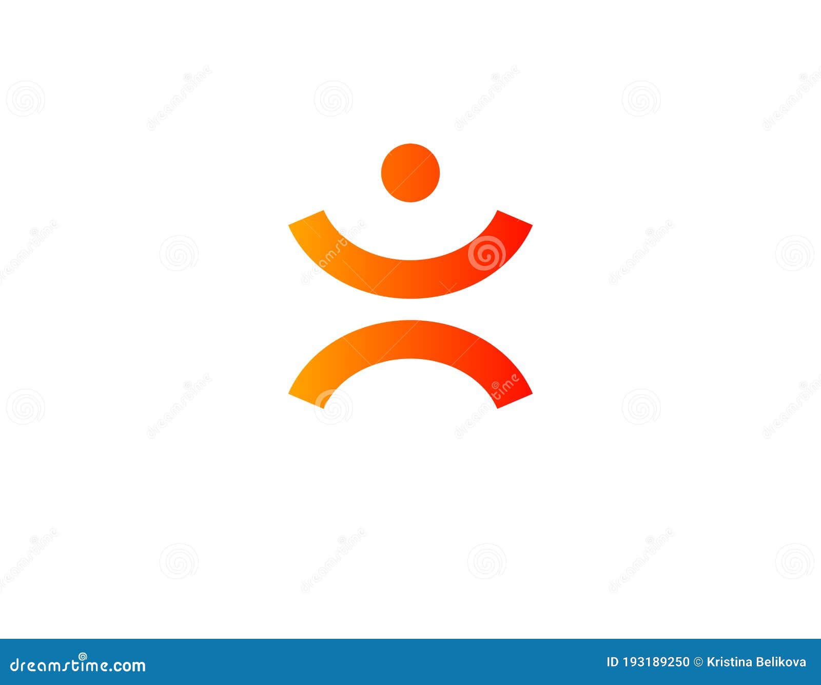 Logo Icon Man Sign Ethnic Red Gradient Stock Vector - Illustration of ...