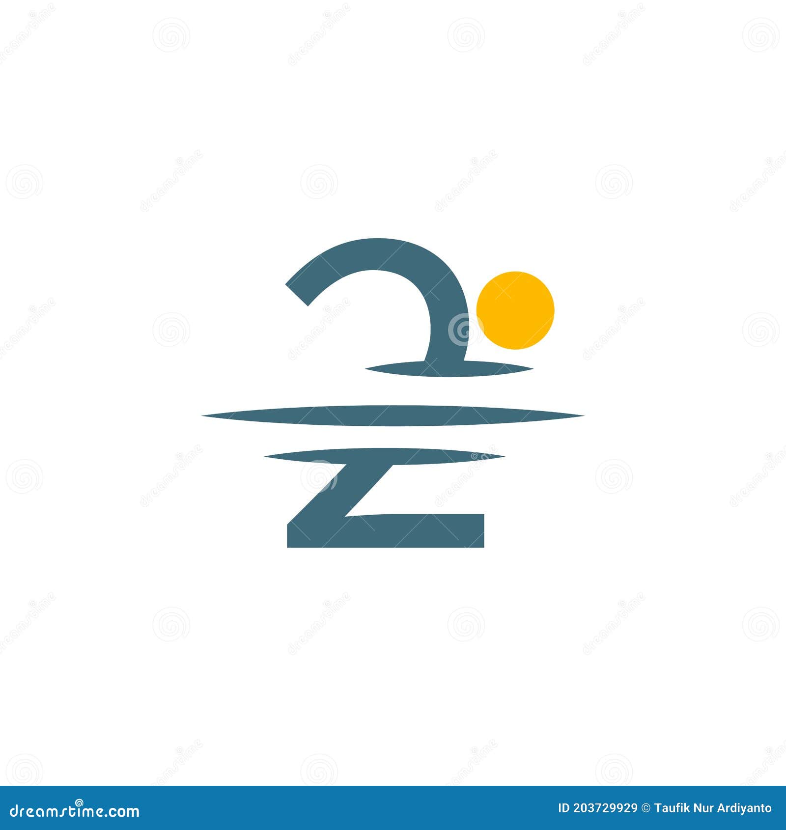 Logo Icon Number 2 with Sunset Icon Design Stock Vector - Illustration ...