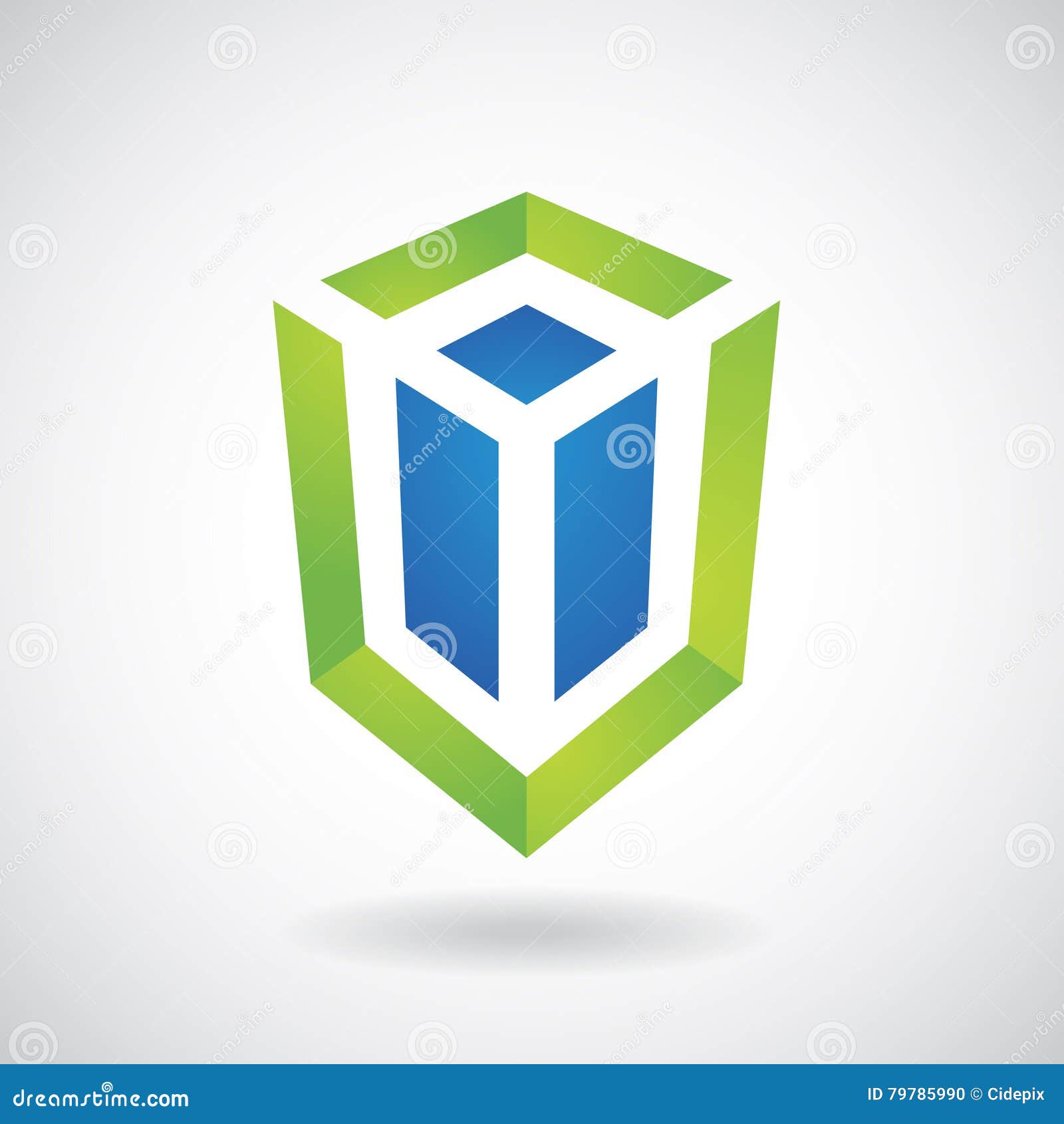 Logo Icon of a Rectangular Cube Vector Illustration Stock Vector ...