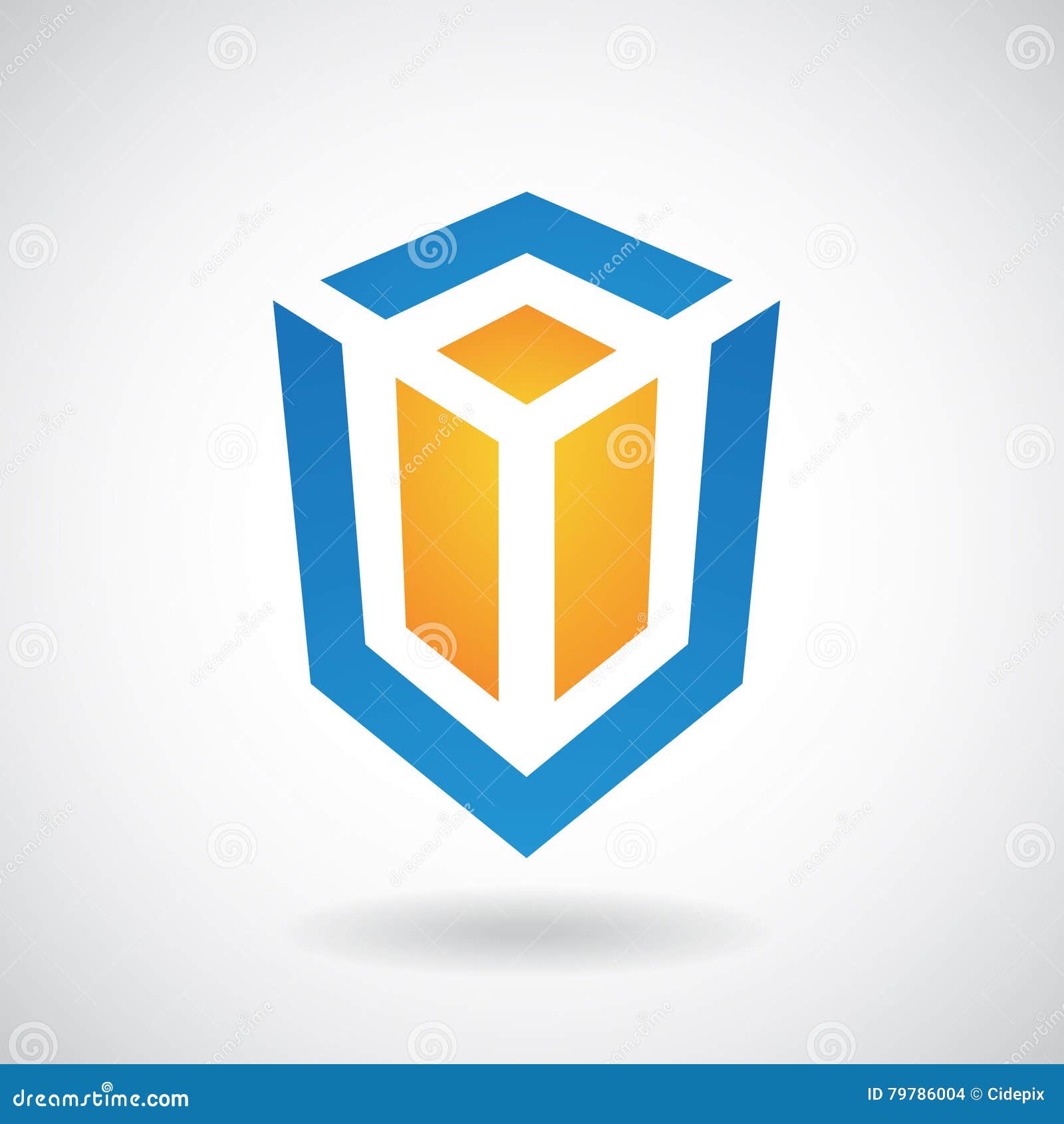 Logo Icon of a Rectangular Cube Vector Illustration Stock Vector ...