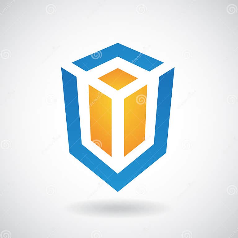 Logo Icon of a Rectangular Cube Vector Illustration Stock Vector ...