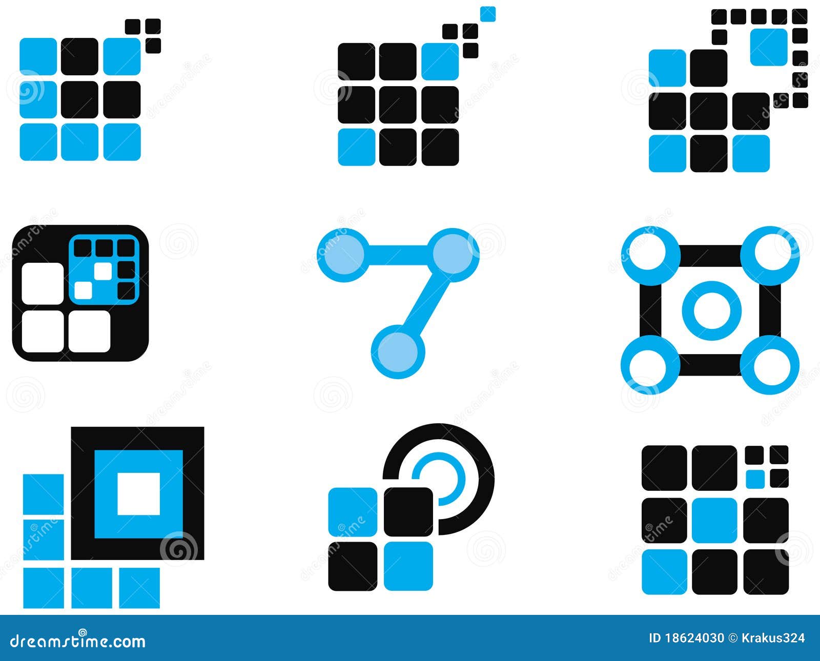 Logo icon set stock illustration. Illustration of design - 18624030