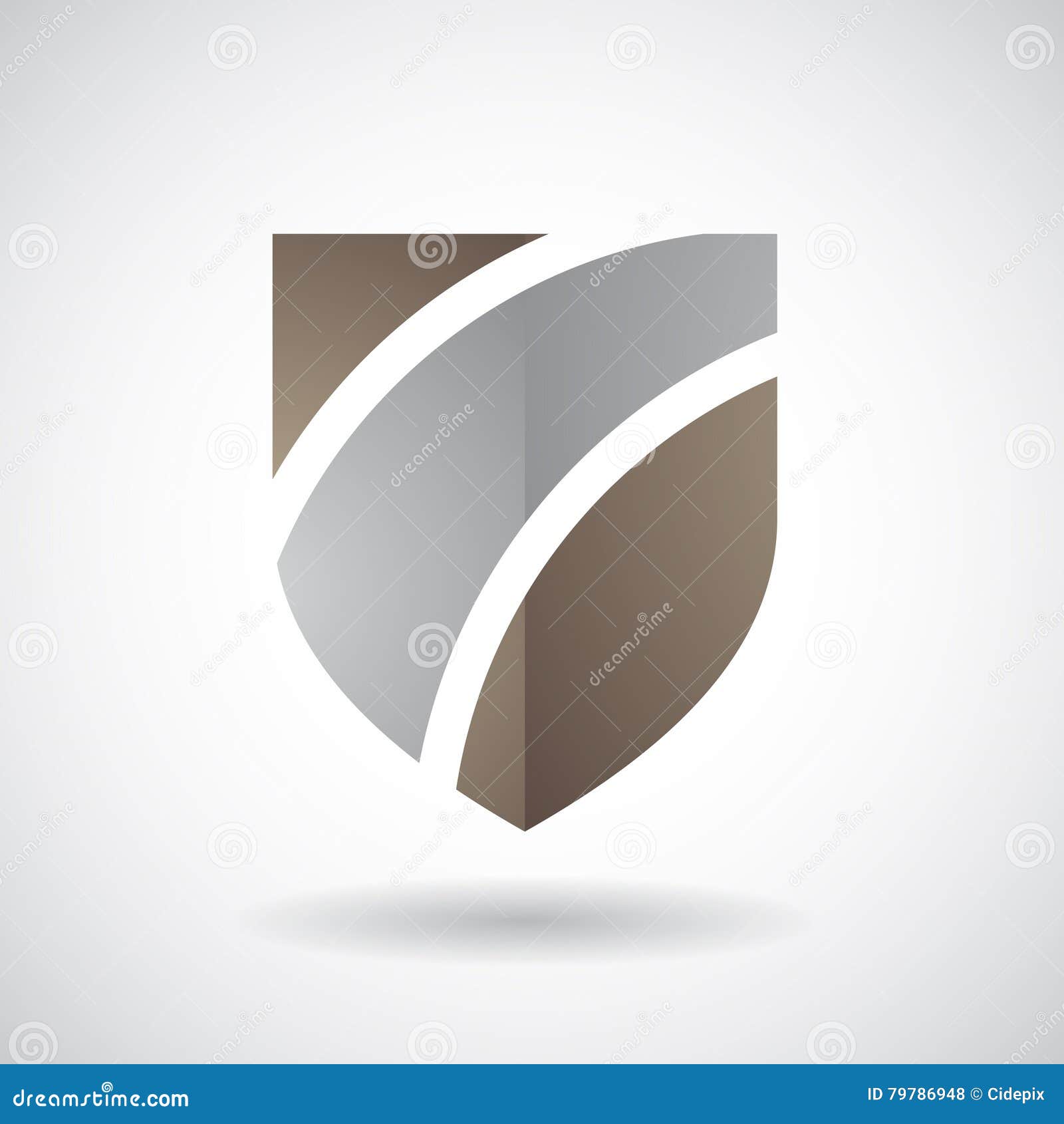 Logo Icon of a Striped Shield Vector Illustration Stock Vector ...